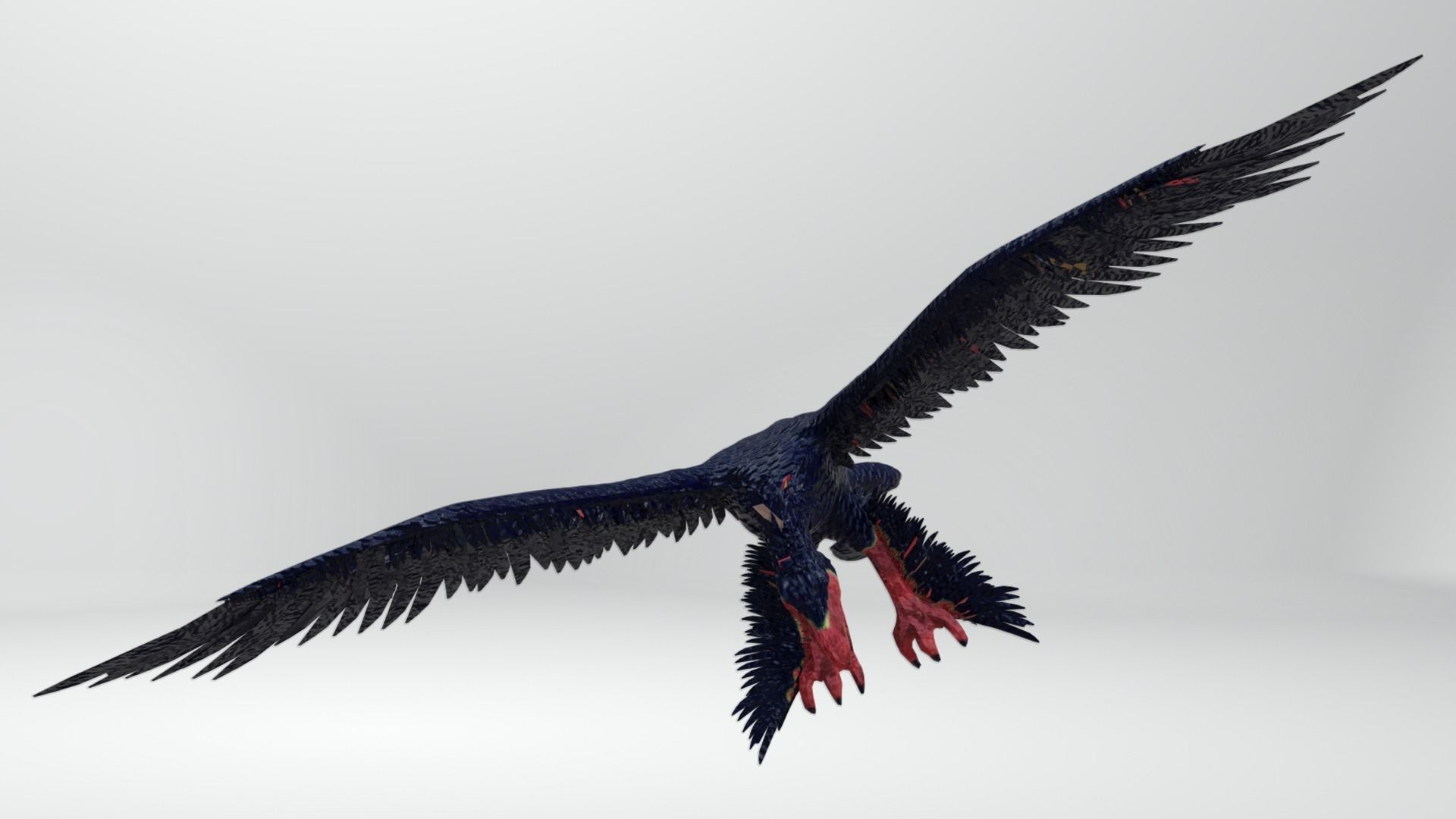 3D model Microraptor bird in flight VR / AR / low-poly | CGTrader