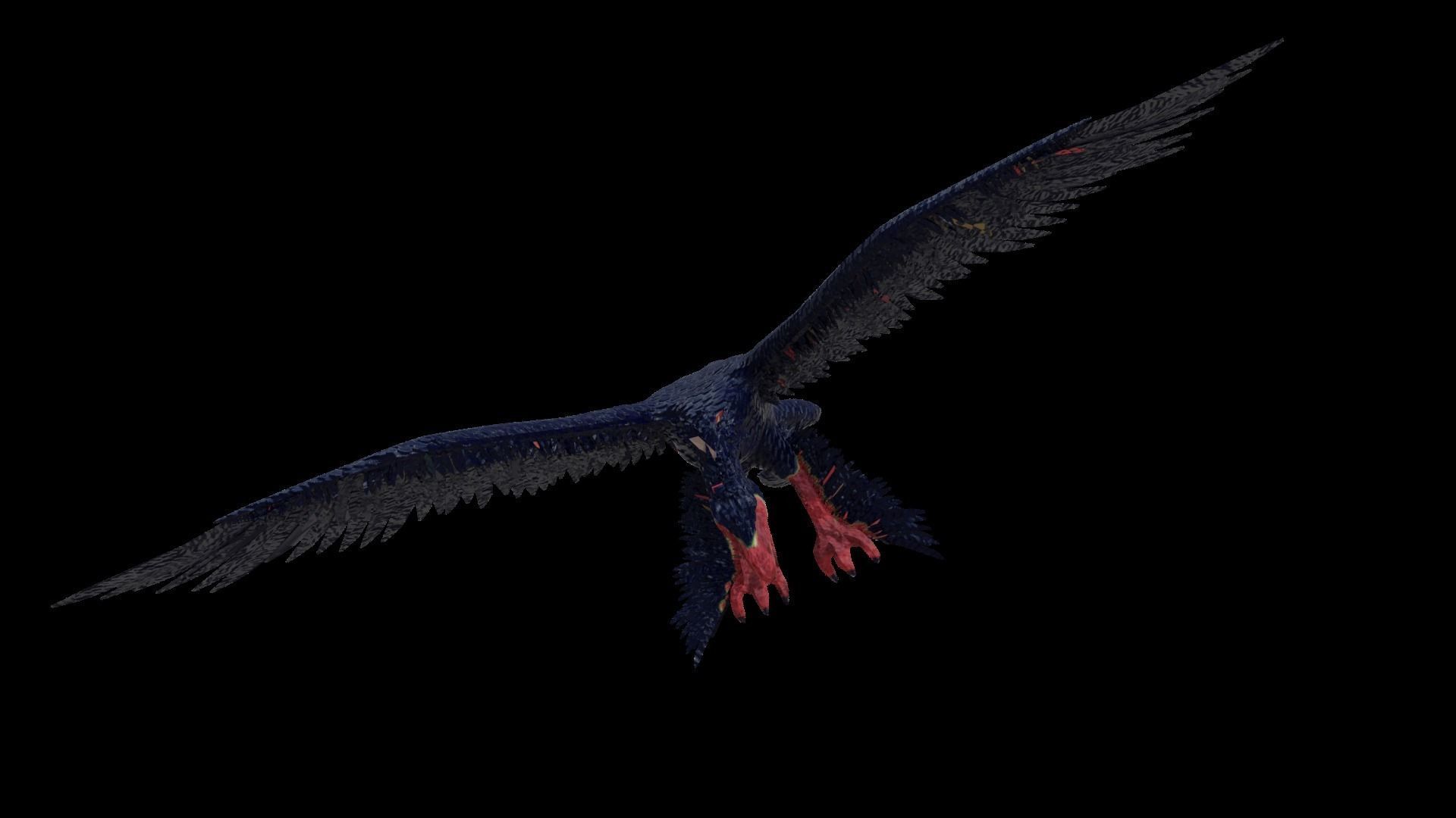 3D model Microraptor bird in flight VR / AR / low-poly | CGTrader