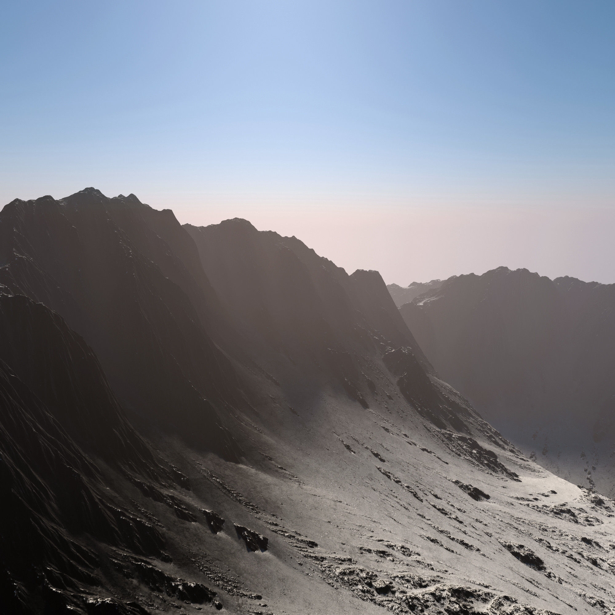 Mountains snow n3 3D model | CGTrader