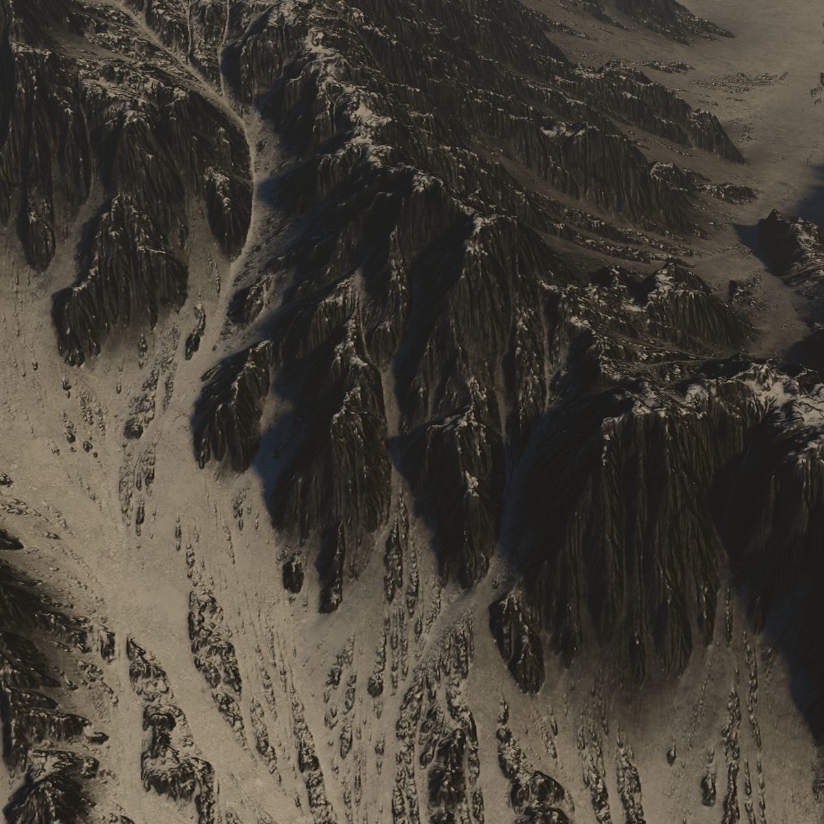 Mountains snow n3 3D model | CGTrader