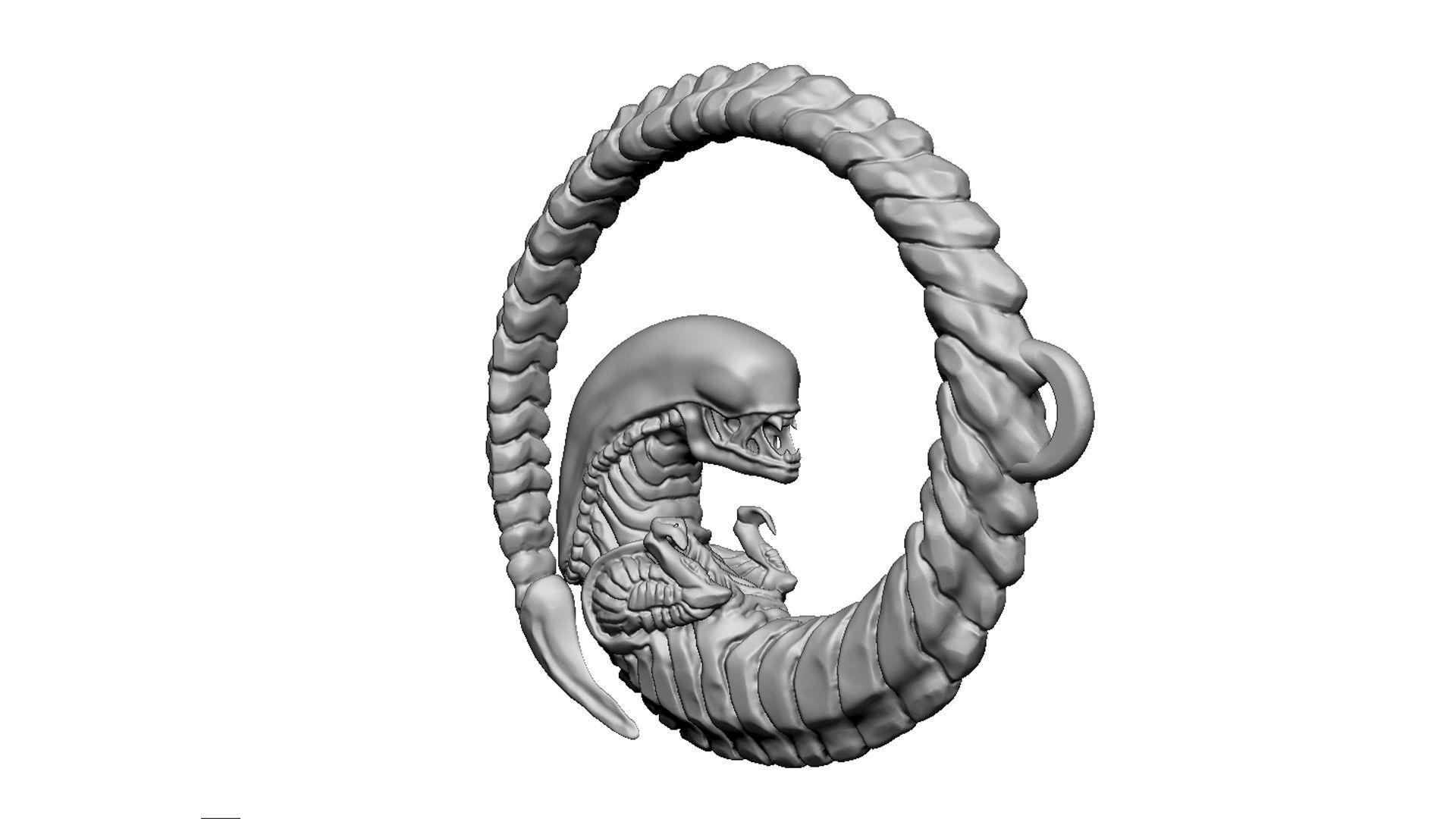 Alien germ xenomorph keychain stl 3d printable 3D model 3D printable ...