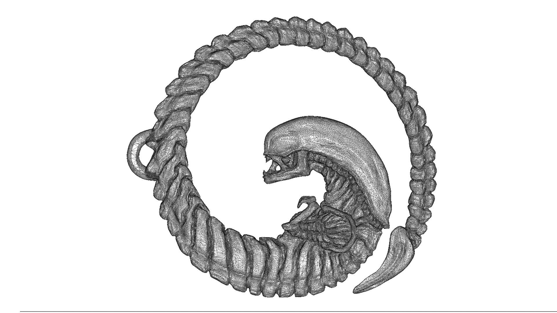 Alien germ xenomorph keychain stl 3d printable 3D model 3D printable ...