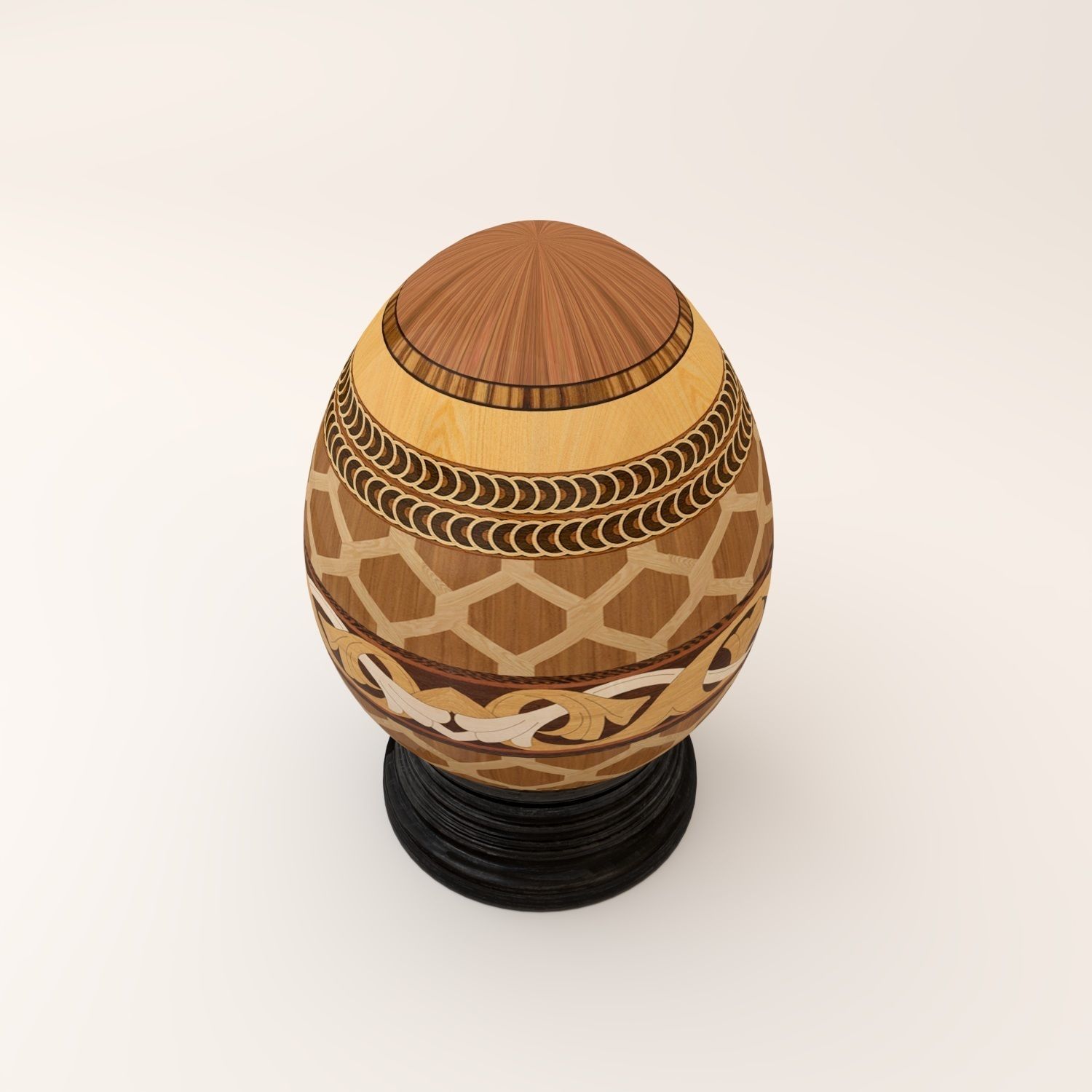 Greek wood egg 01 3D model | CGTrader