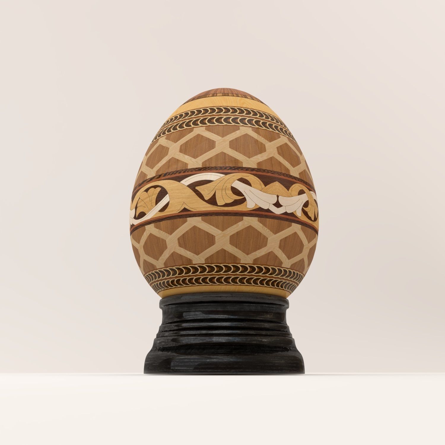 Greek wood egg 01 3D model | CGTrader
