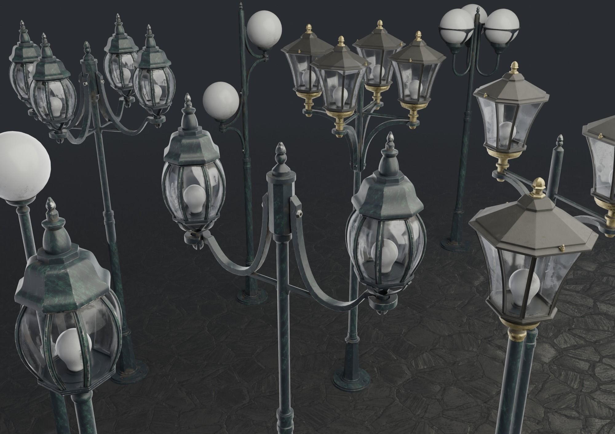 Street Lamps Collection 3D model | CGTrader