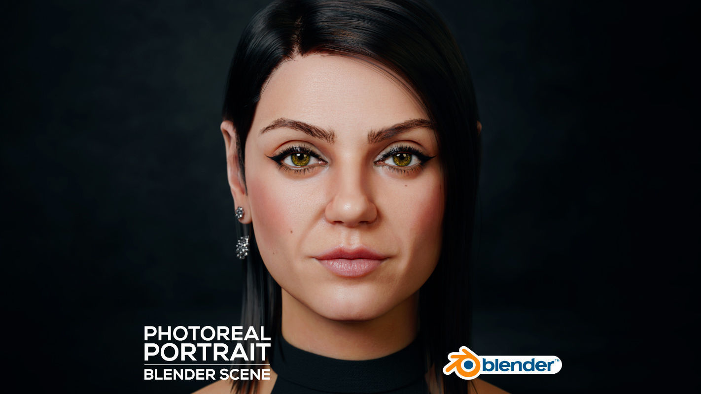 Mila Kunis - Photoreal scene in Blender 3D model | CGTrader