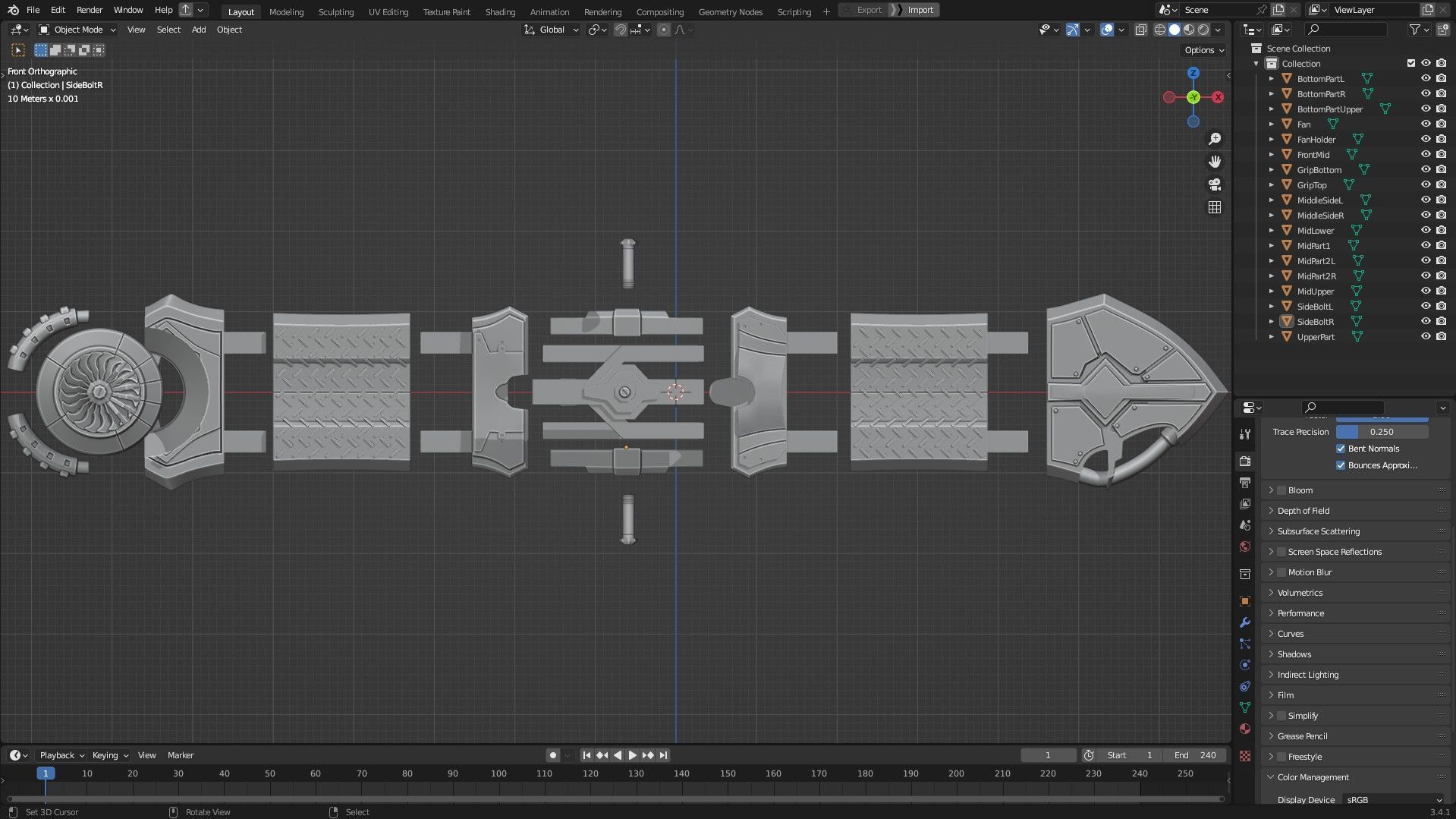 Arcane Ekko Fireflight Mask Hoverboard and Mace for Cosplay 3D Model ...
