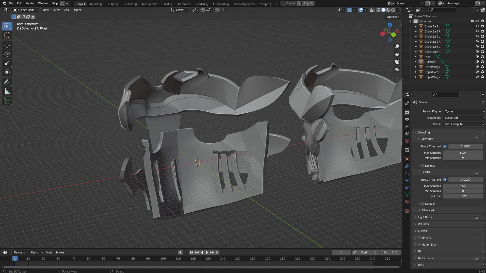 Arcane Ekko Fireflight Mask Hoverboard and Mace for Cosplay 3D Model ...