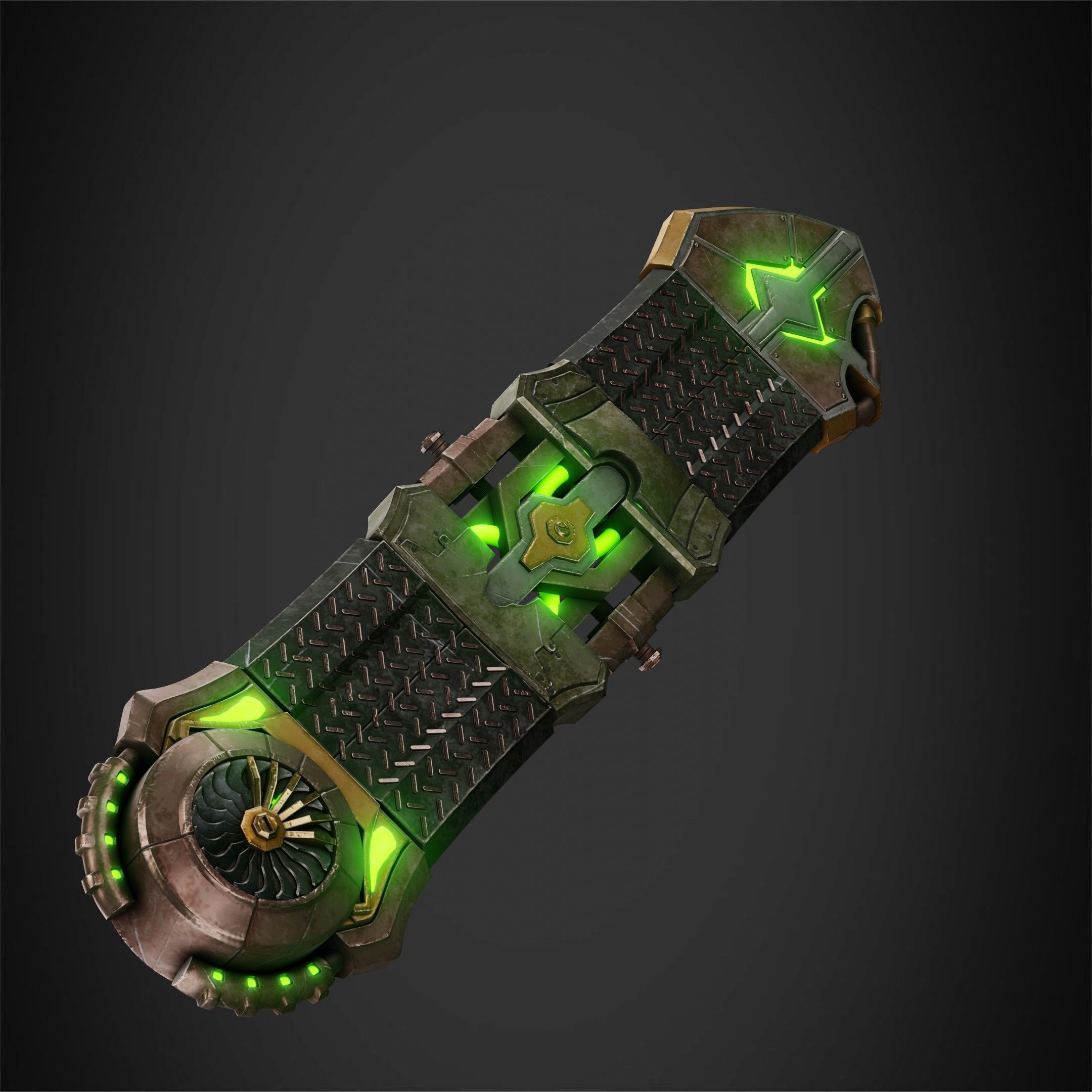 Arcane Ekko Fireflight Mask Hoverboard and Mace for Cosplay 3D Model ...