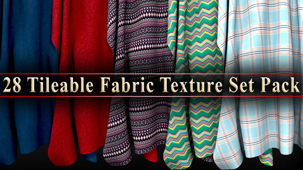 28 Tileable Fabric Texture Set Pack 3D model | CGTrader