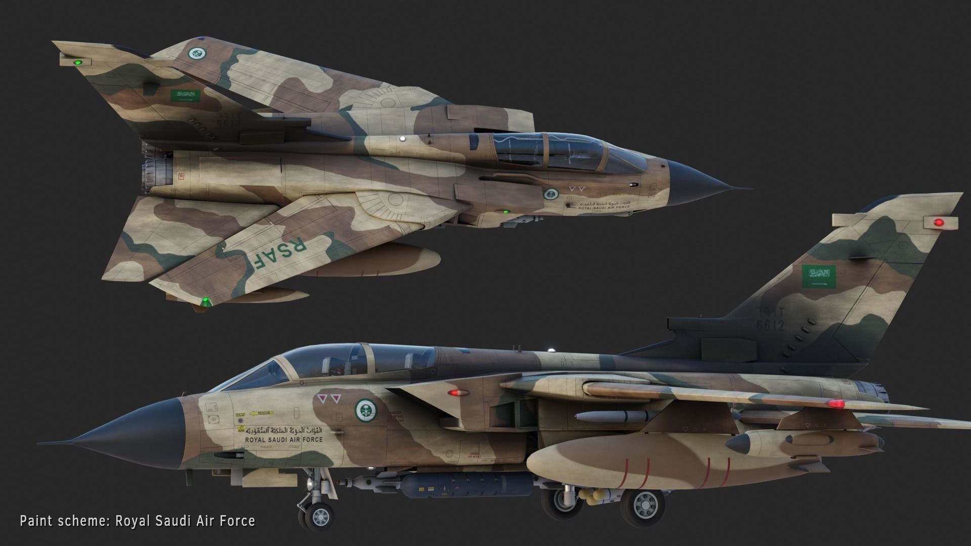 Panavia Tornado IDS GR1 3D model animated rigged | CGTrader