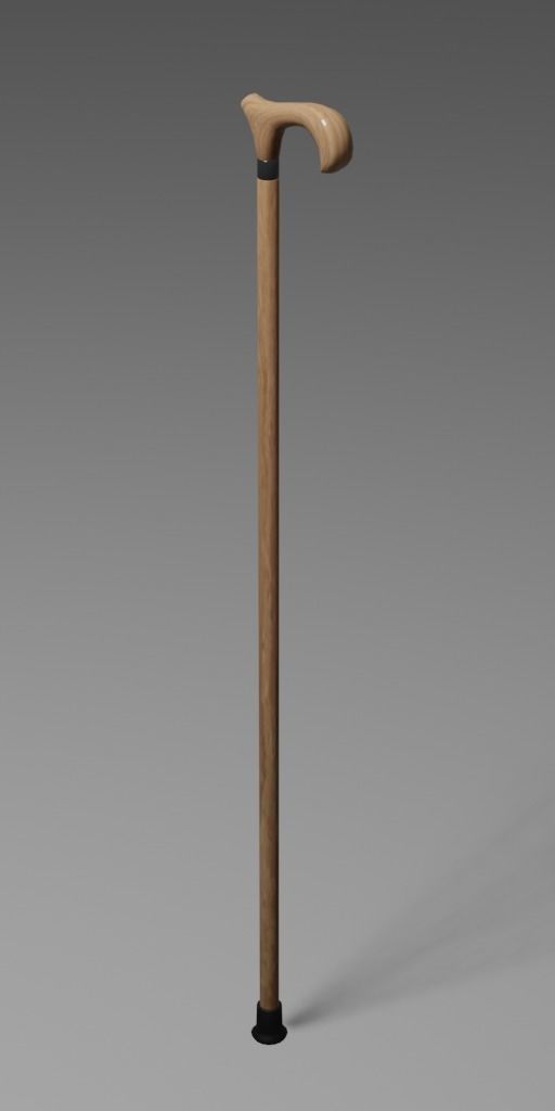3D model Wooden Walking Stick VR / AR / low-poly | CGTrader