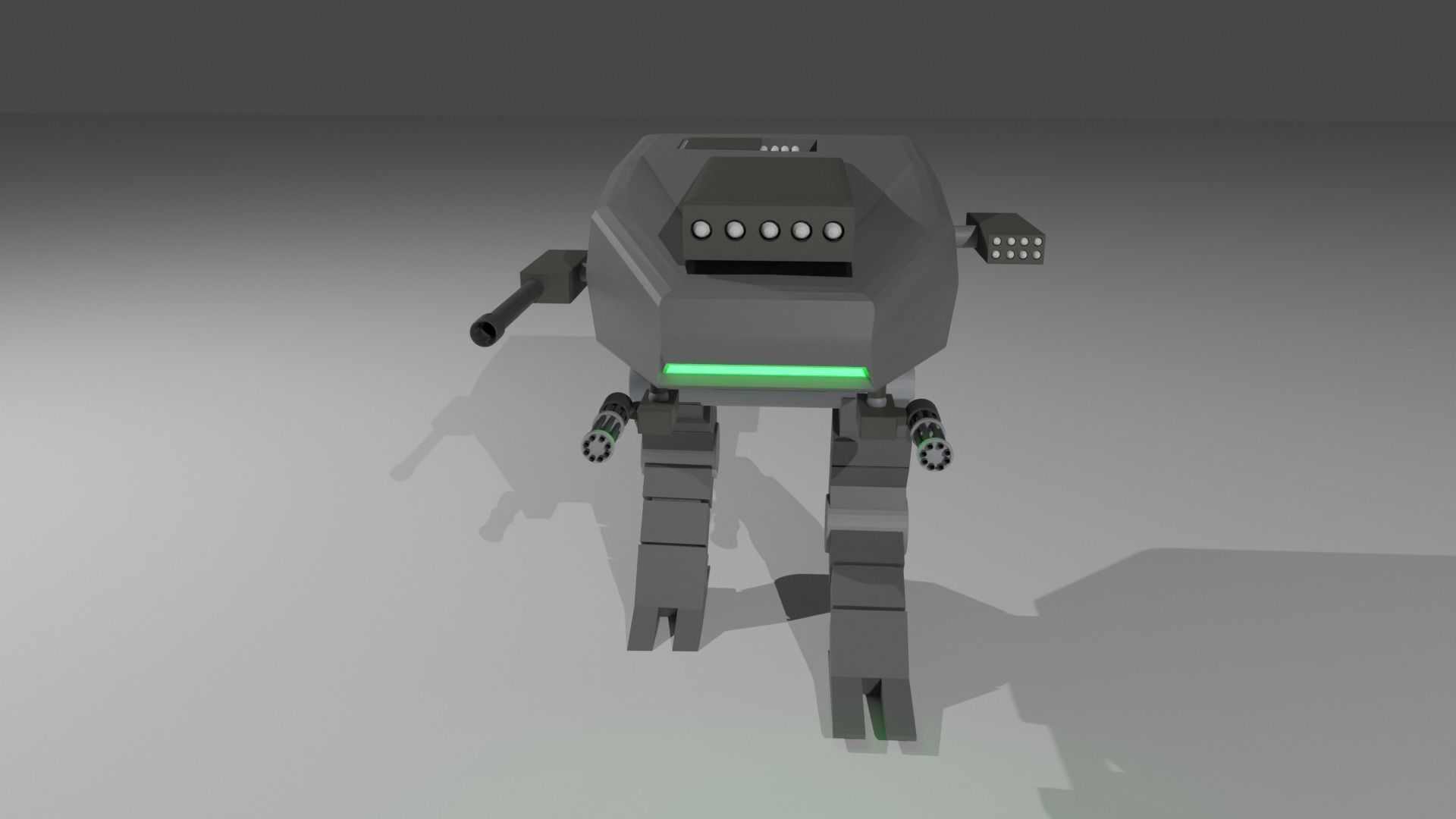 Mech M001 3D model animated rigged | CGTrader