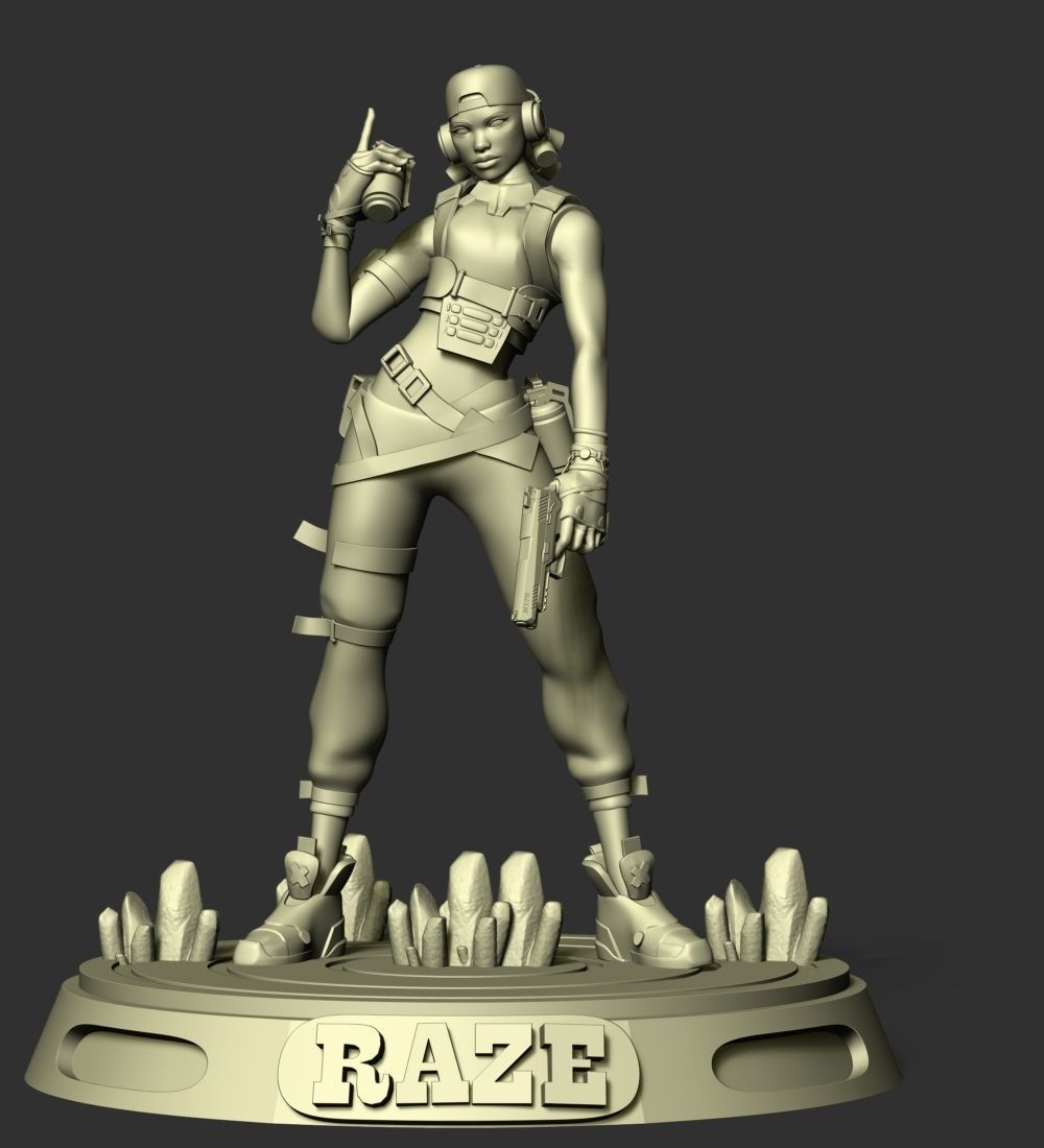 Raze - Valorant 3D model 3D printable | CGTrader