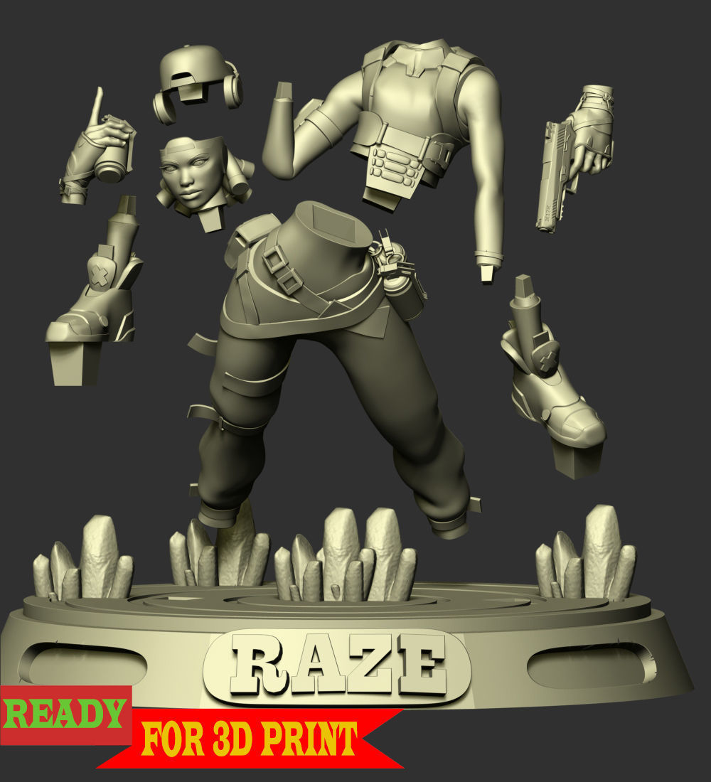 Raze - Valorant 3D model 3D printable | CGTrader