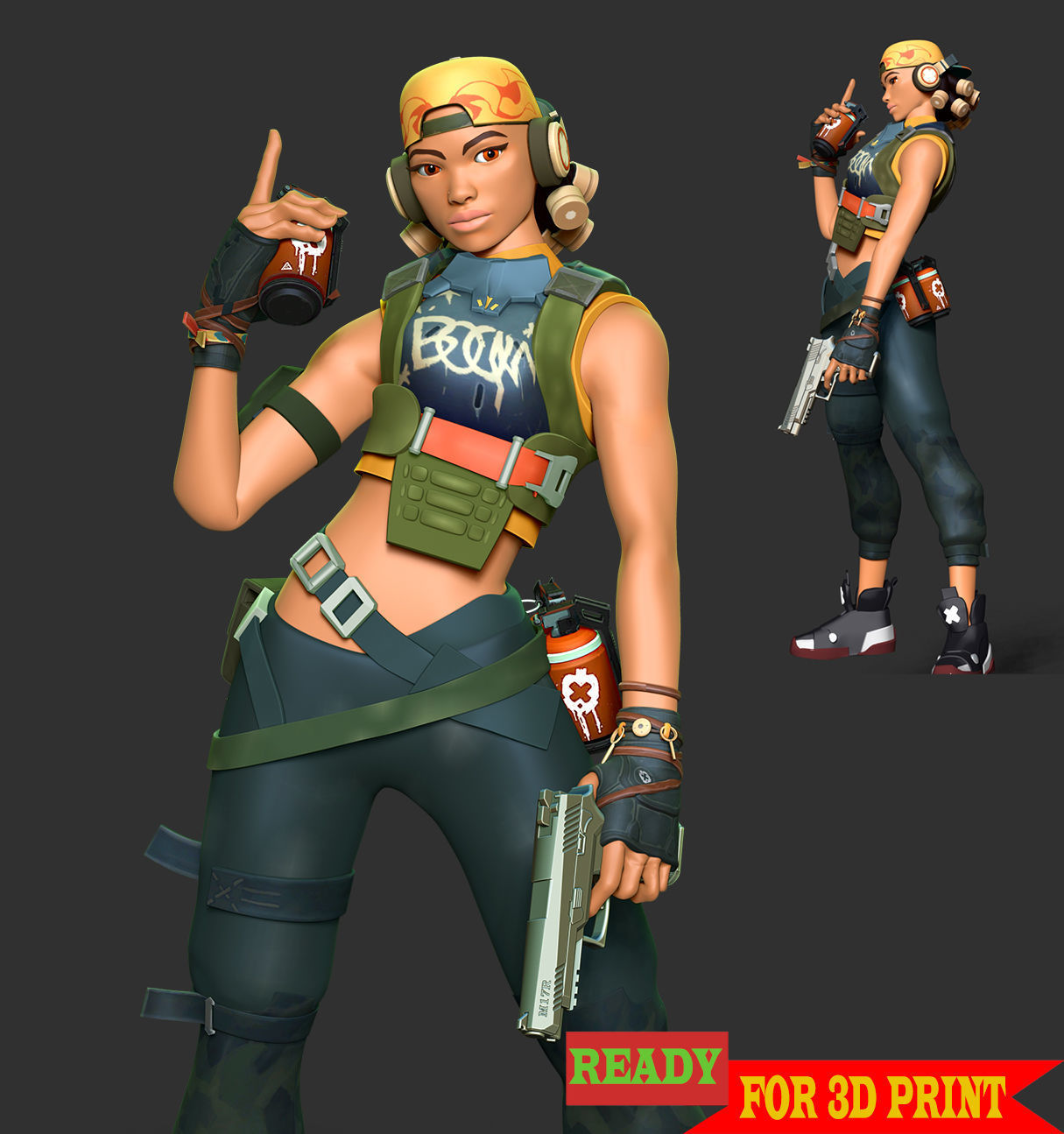 Raze - Valorant 3D model 3D printable | CGTrader