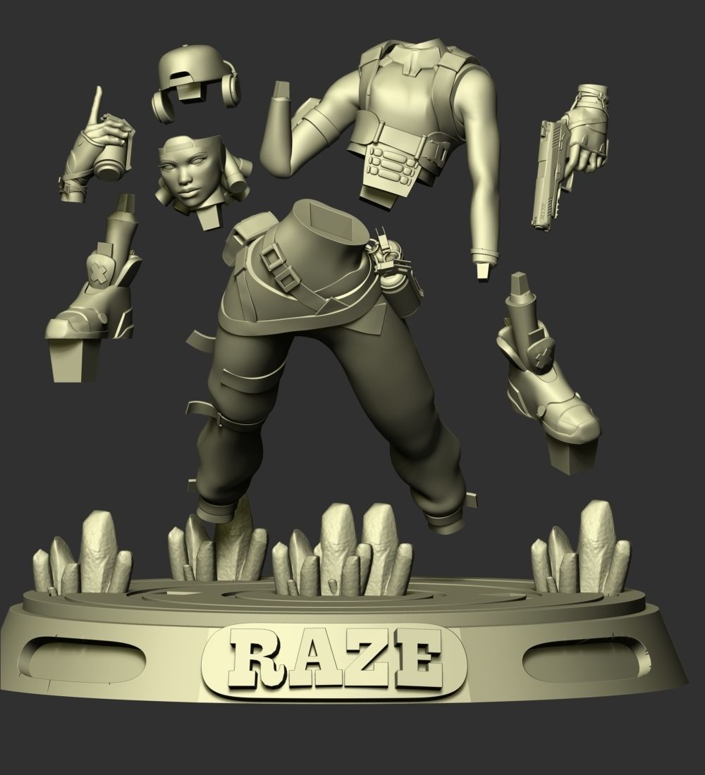 Raze - Valorant 3D model 3D printable | CGTrader