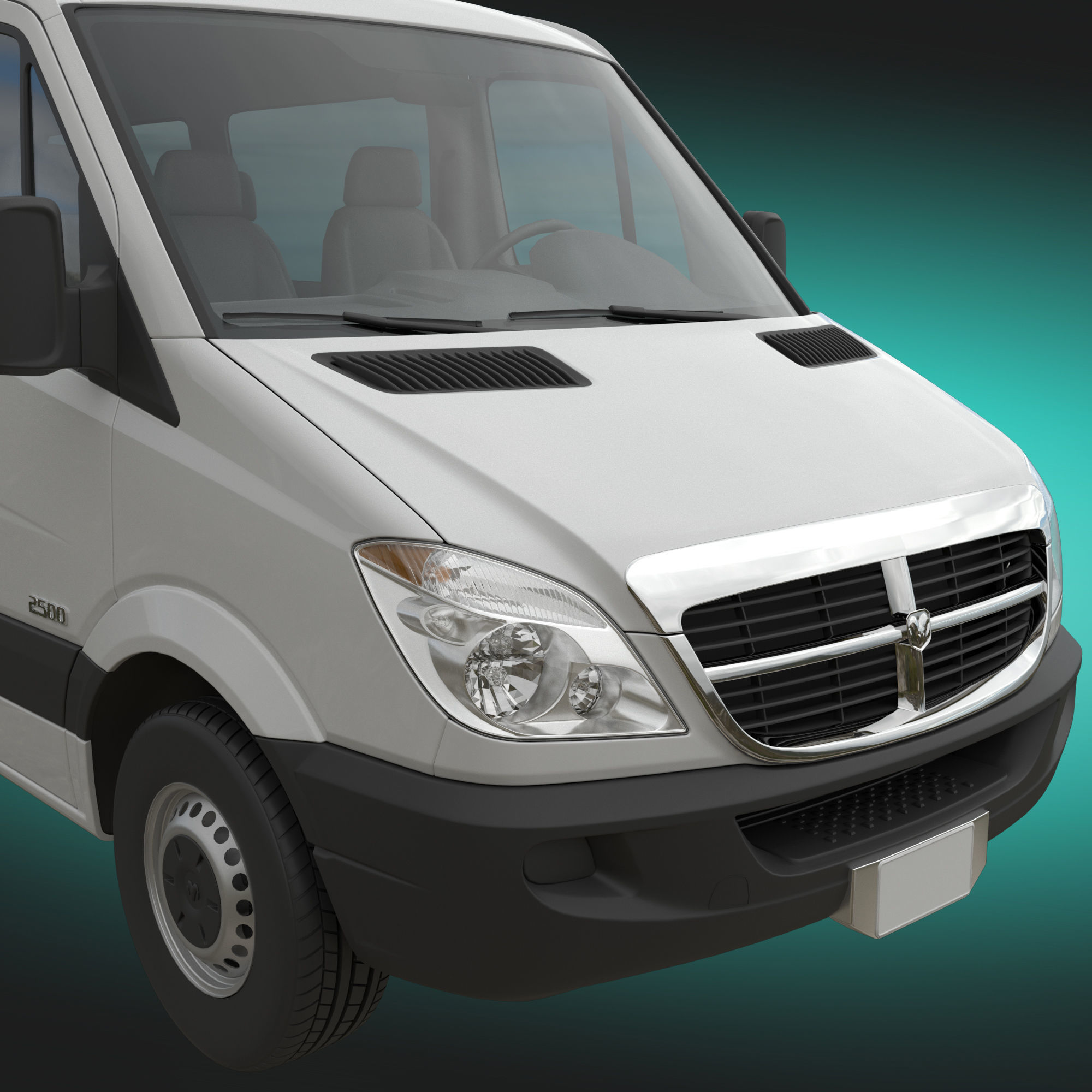 Dodge Sprinter 2500 minibus L2H1 3D model | CGTrader