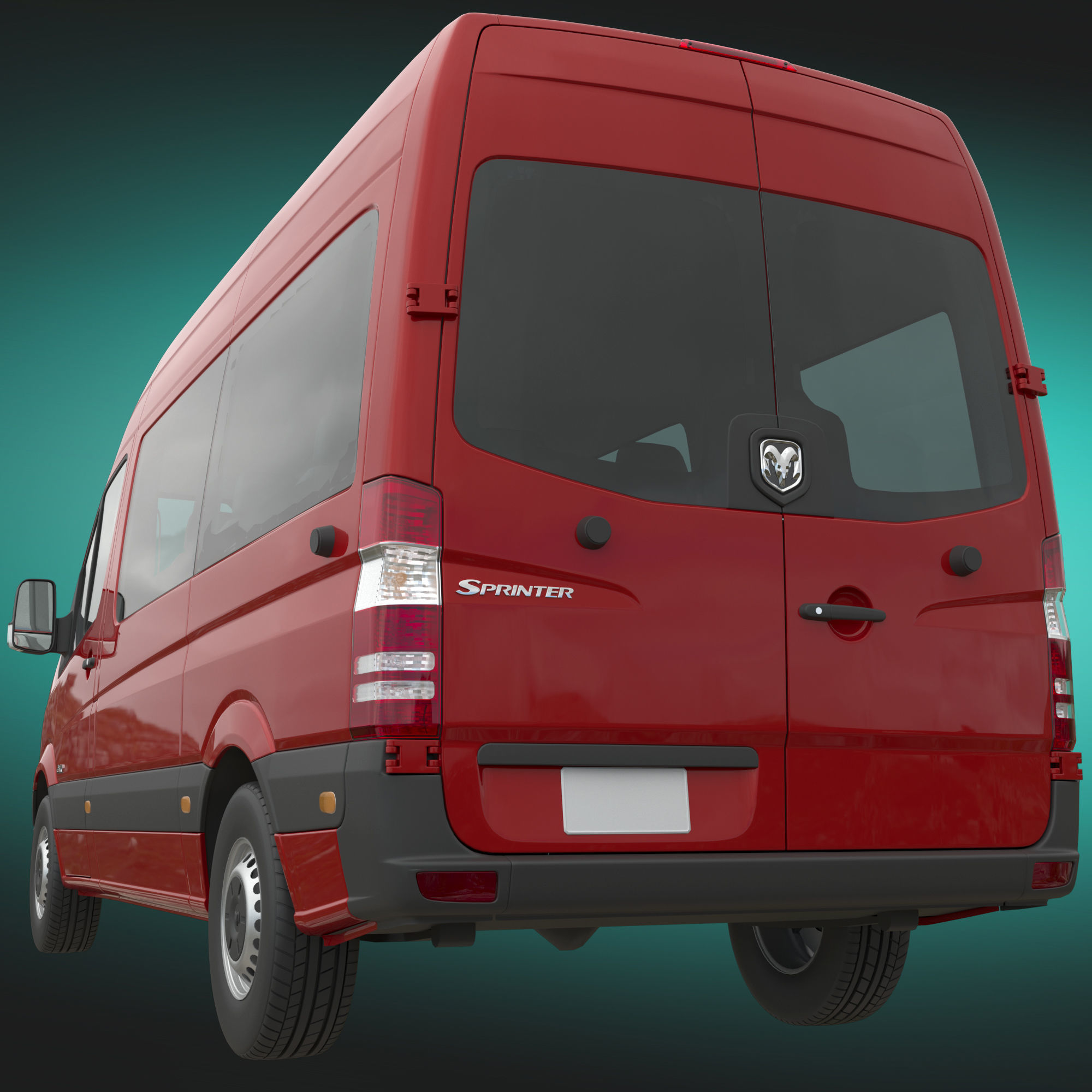 Dodge Sprinter 2500 minibus L2H2 3D model | CGTrader