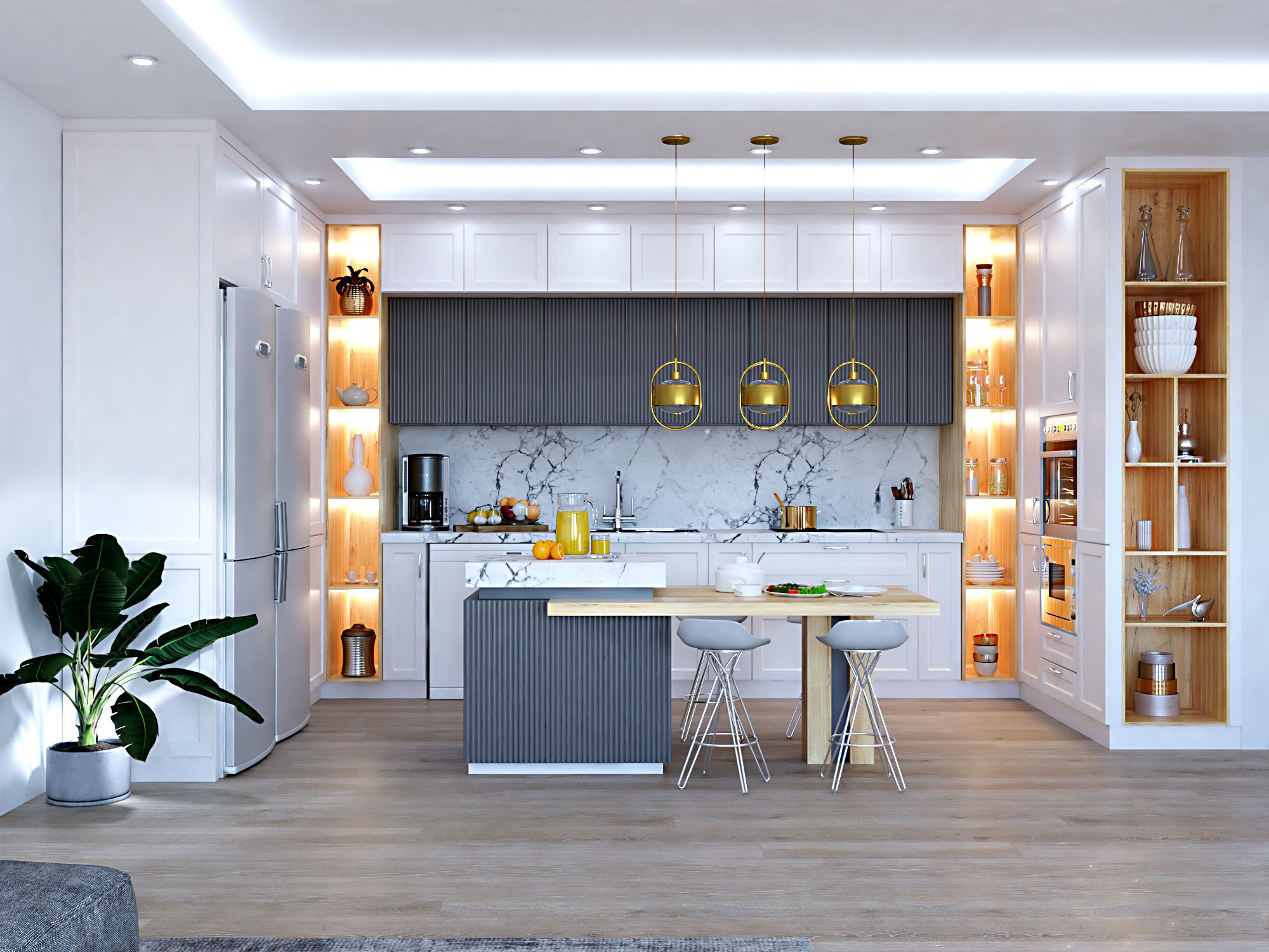 neo classic kitchen 2018 3D model | CGTrader