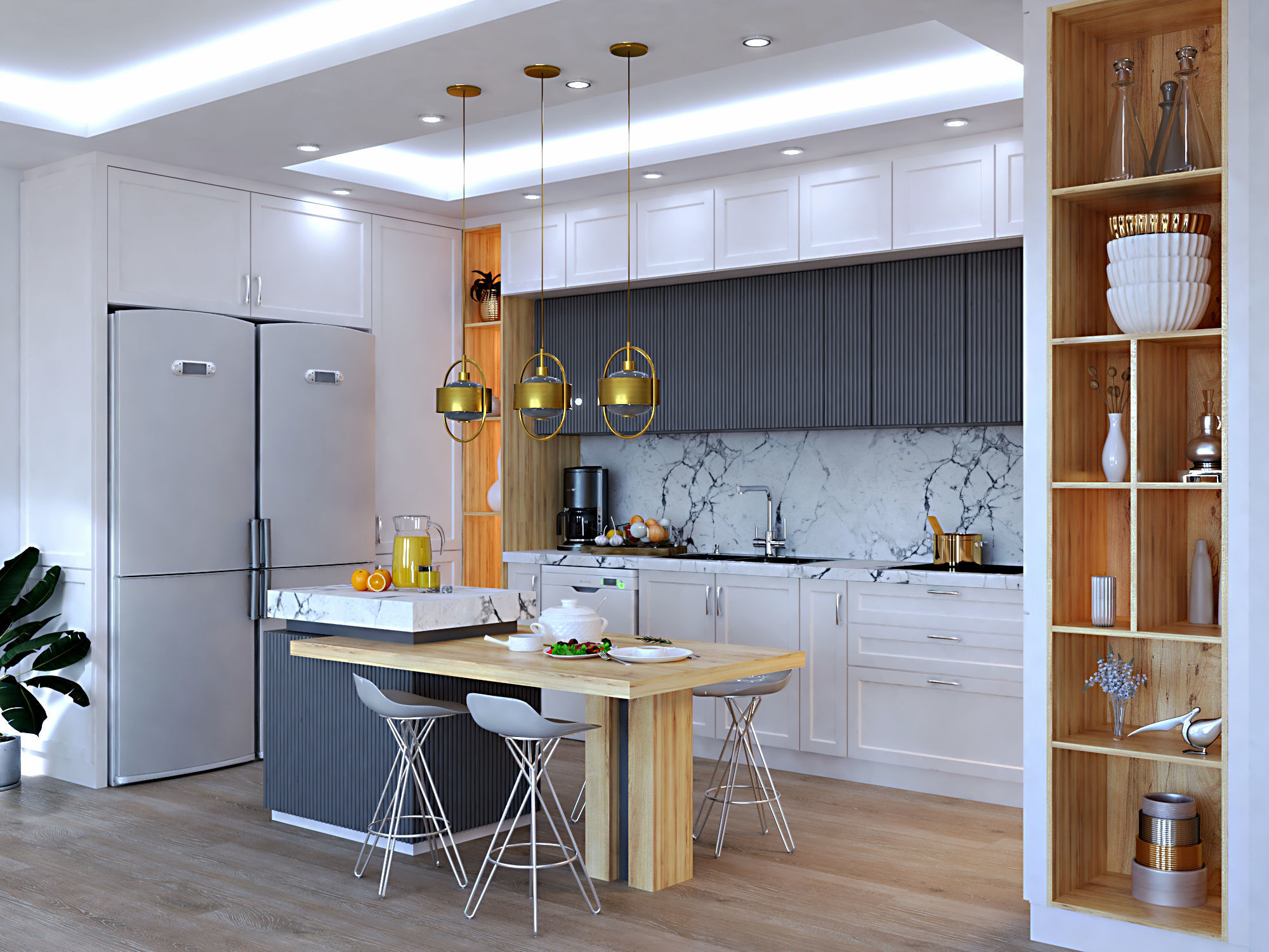 neo classic kitchen 2018 3D model | CGTrader