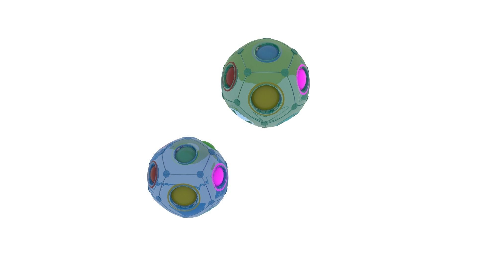 Color Shift Puzzle Balls 3D model | CGTrader
