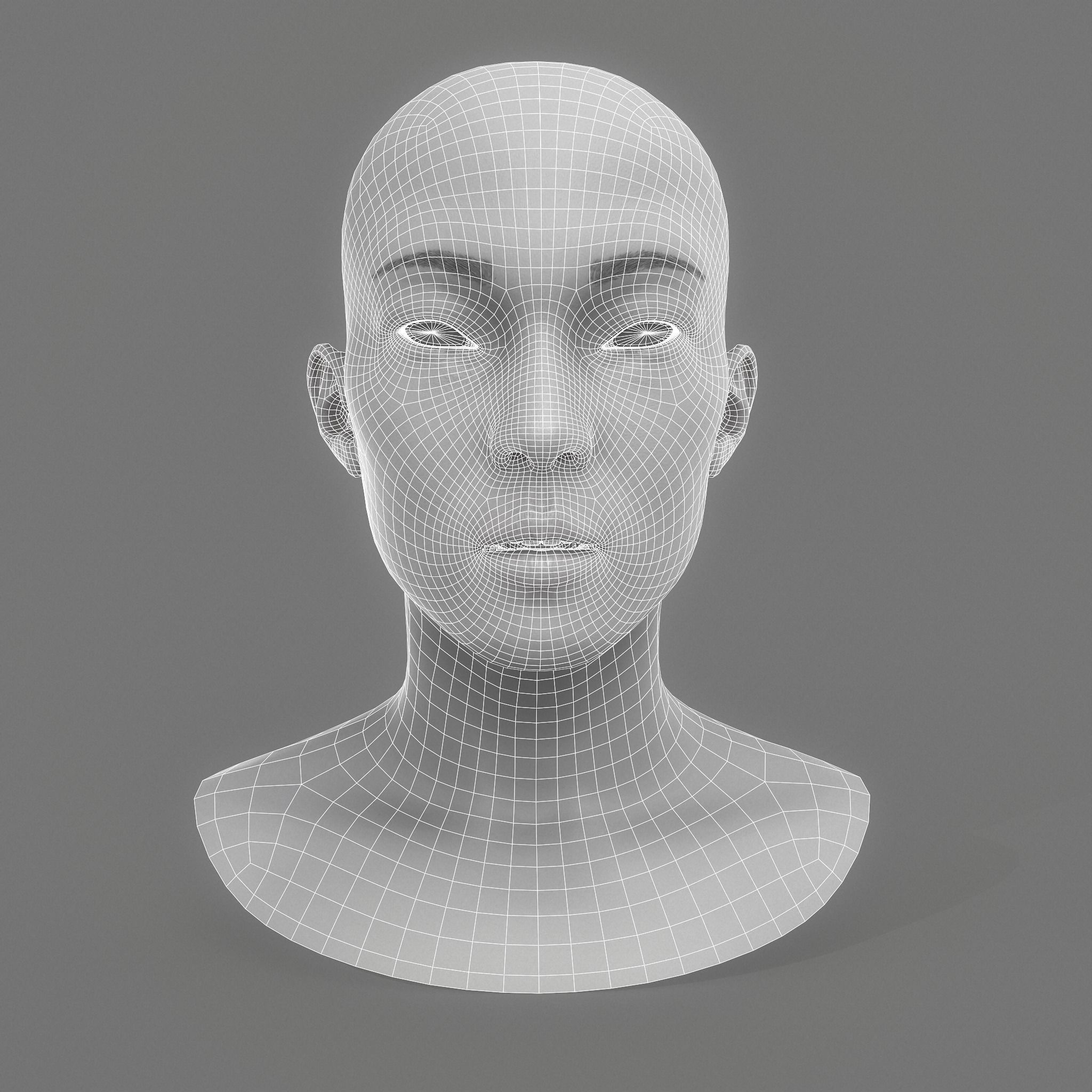 3D model Asian Girl Head Game Ready VR / AR / low-poly | CGTrader