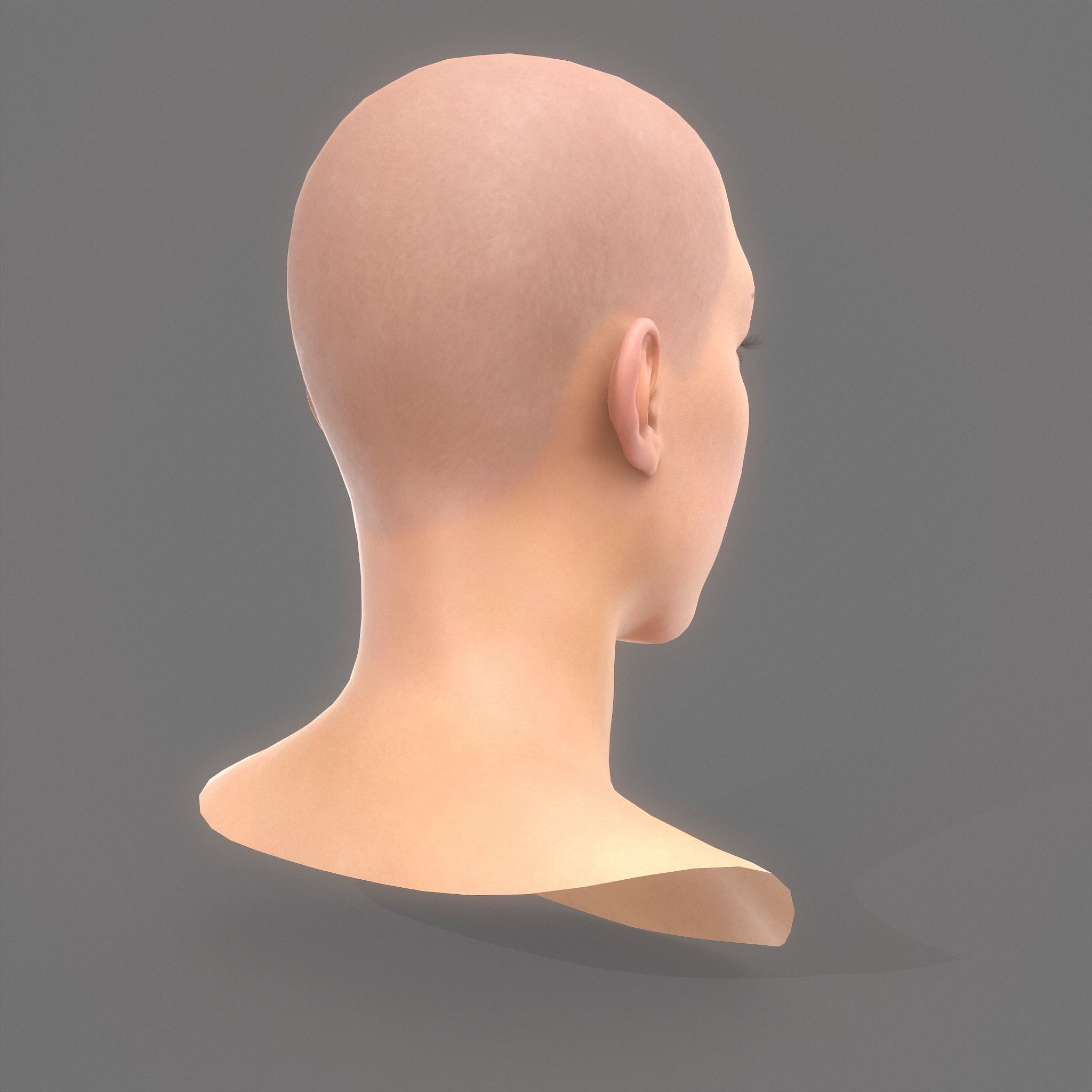 3D model Asian Girl Head Game Ready VR / AR / low-poly | CGTrader
