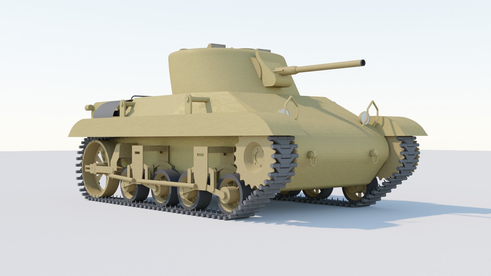 3D model M22 Locust Tank VR / AR / low-poly | CGTrader