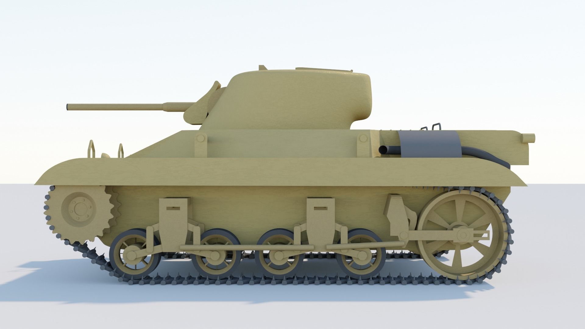 3D model M22 Locust Tank VR / AR / low-poly | CGTrader