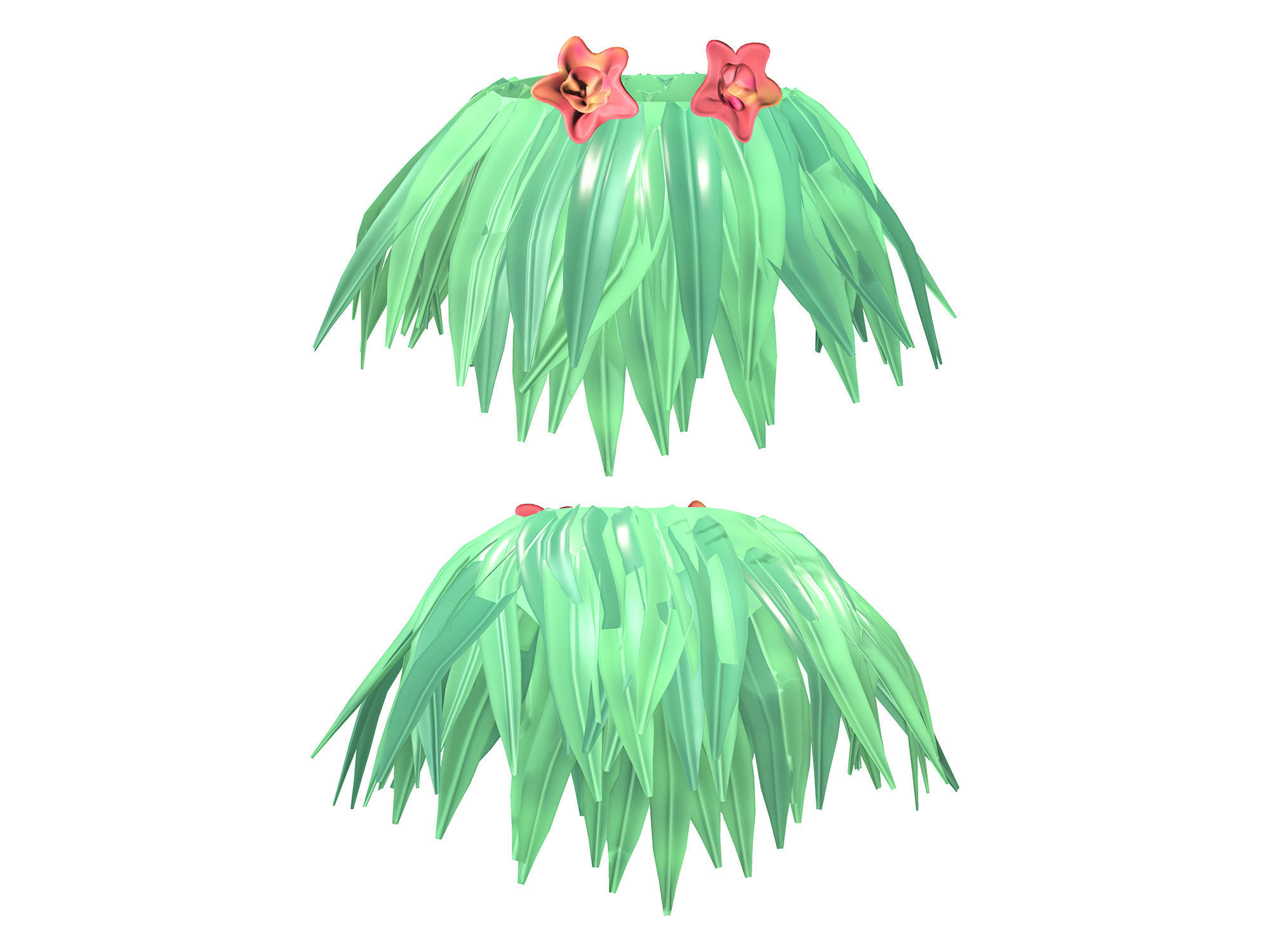 3D model Leopard Bra Top Jungle Green Leaf Tutu Skirt Roar Costume ...