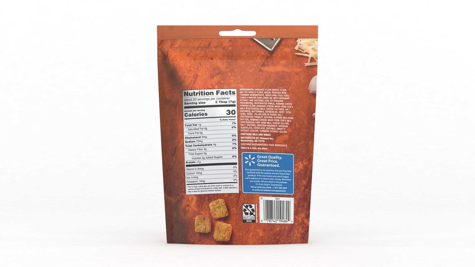 Great Value Seasoned Croutons 3D model | CGTrader