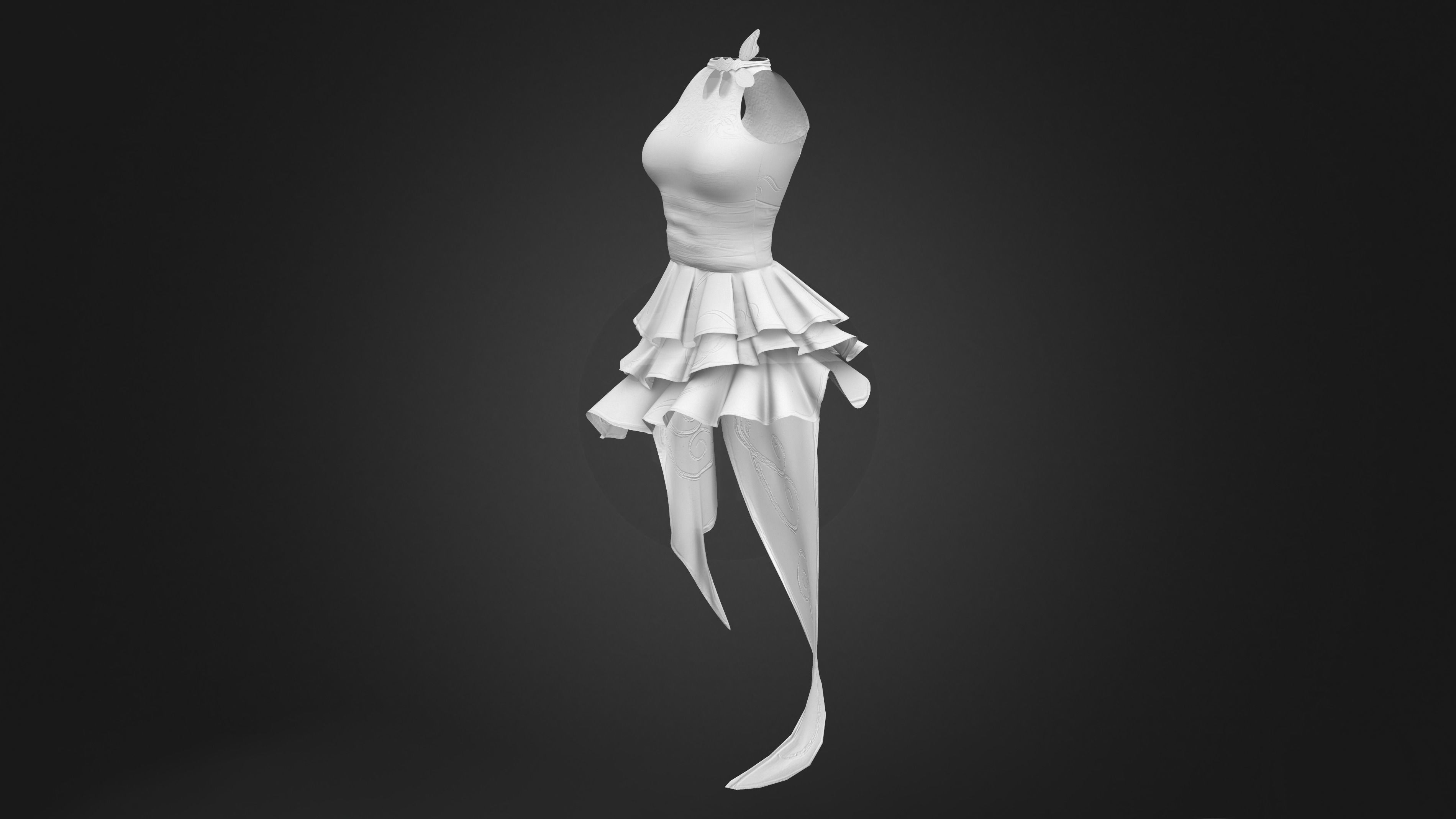 3D model Harper Girl Dress VR / AR / low-poly | CGTrader