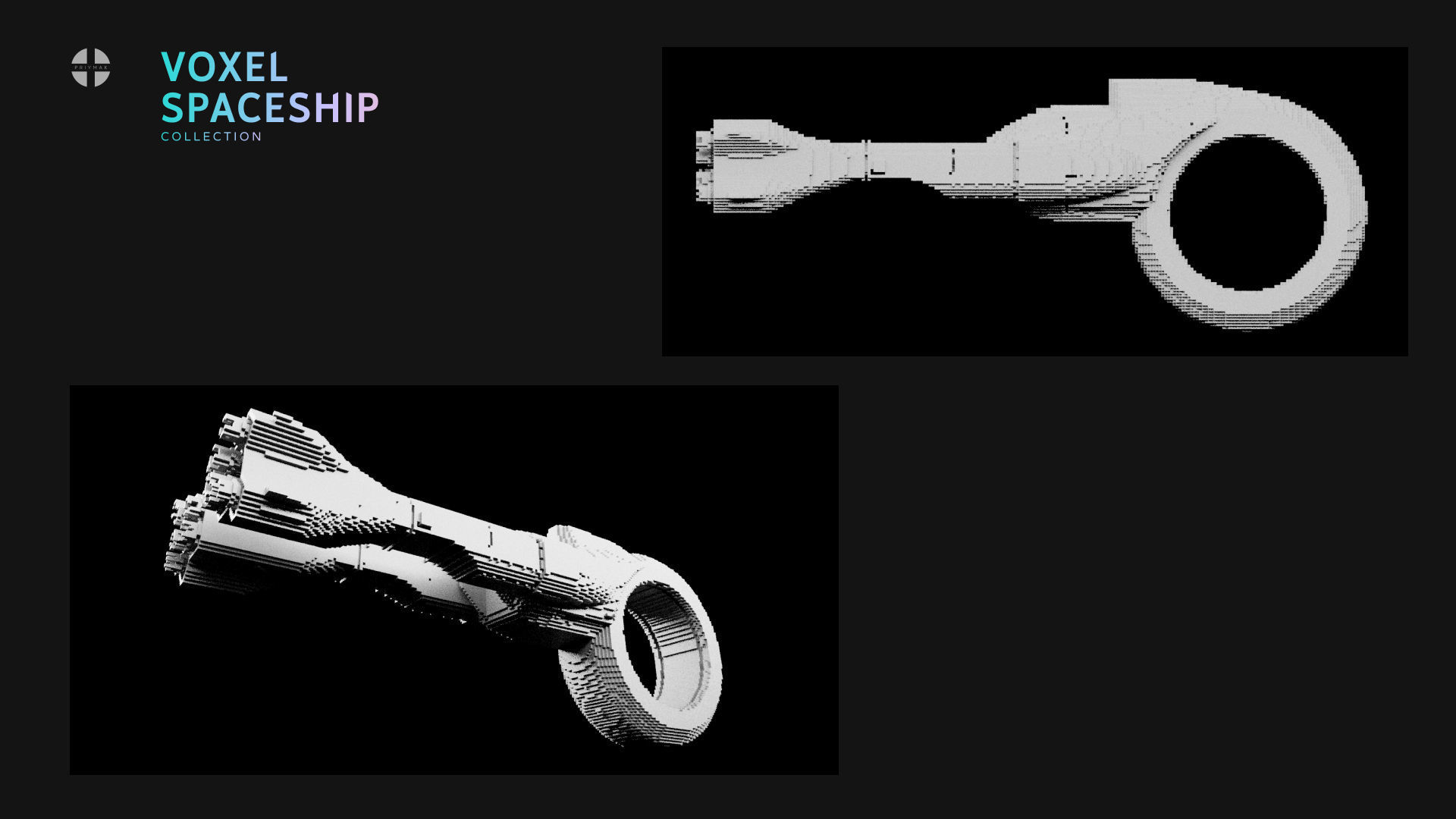 3D VOXEL SPACESHIP Collection 1 3D model | CGTrader