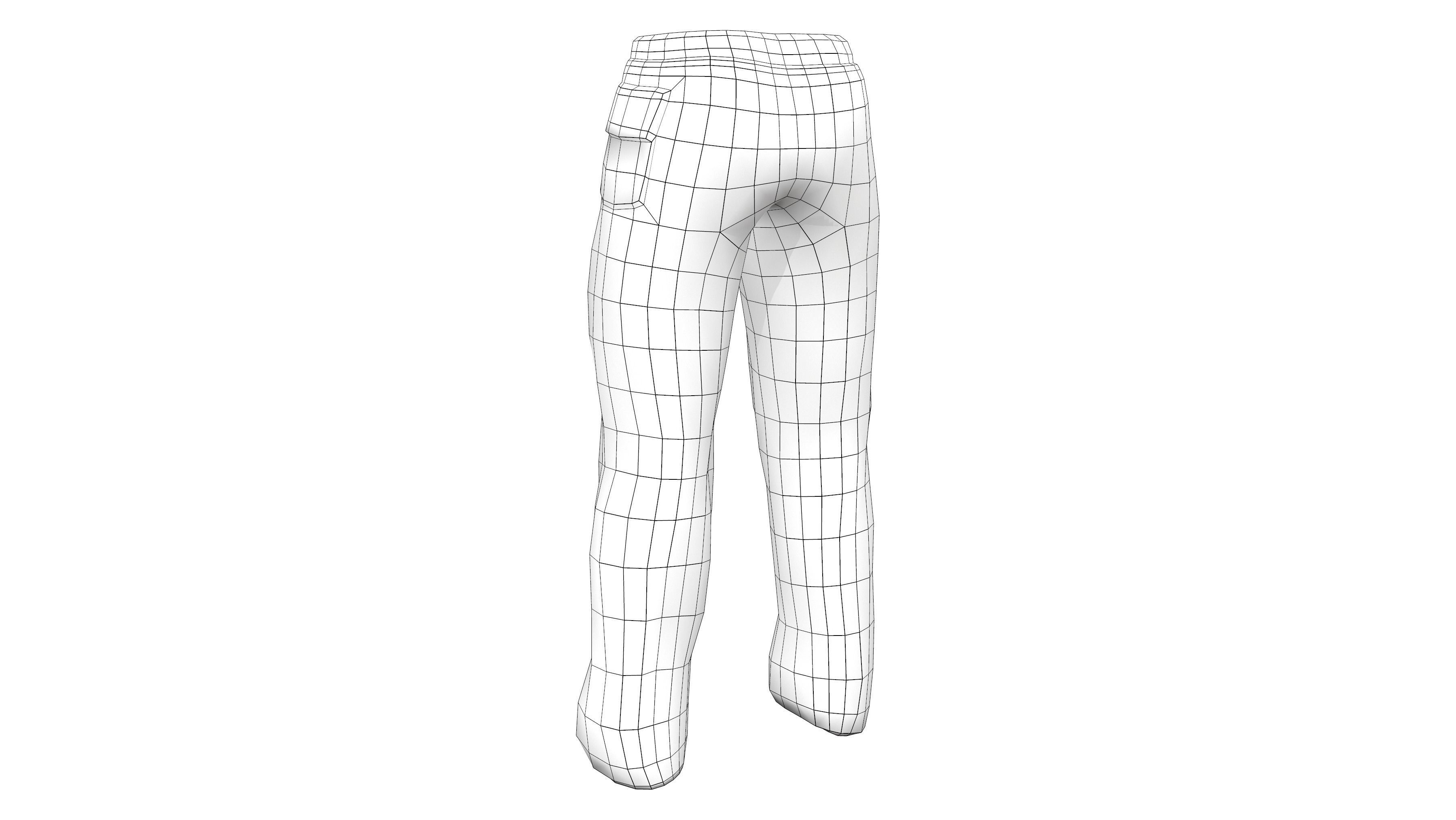 3D model Men Cyberpunk Long Pants VR / AR / low-poly | CGTrader