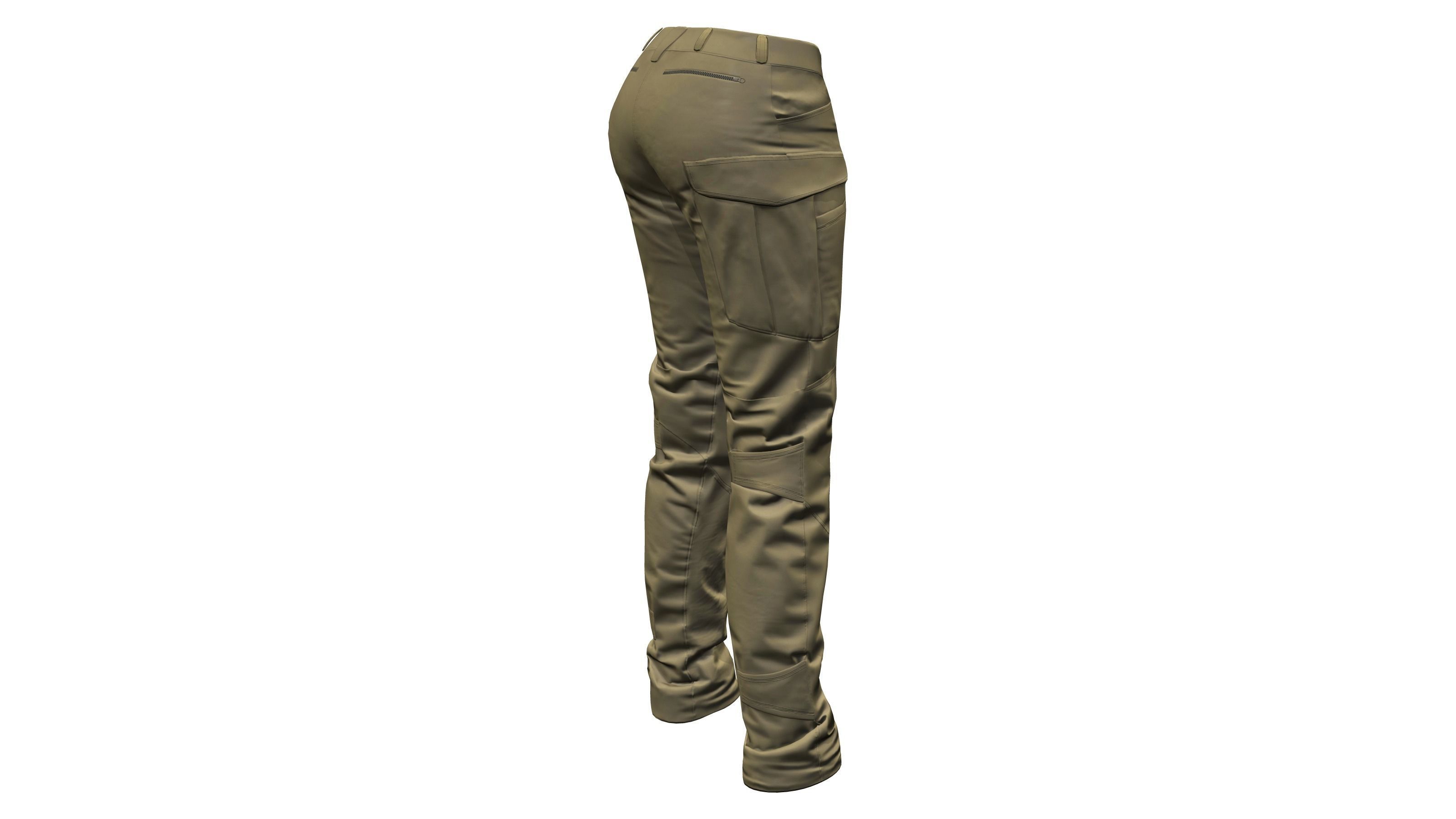 3D model Women Tactical Cargo Pants VR / AR / low-poly | CGTrader