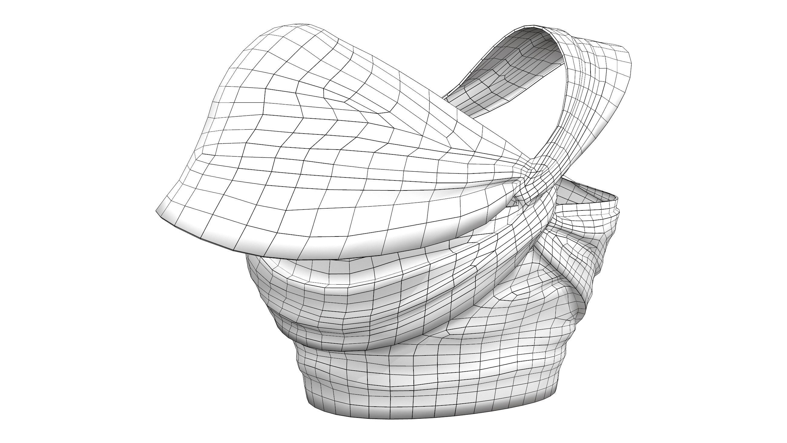 3D model One Shoulder Wrap Interlaced Chest Crop Top VR / AR / low-poly ...
