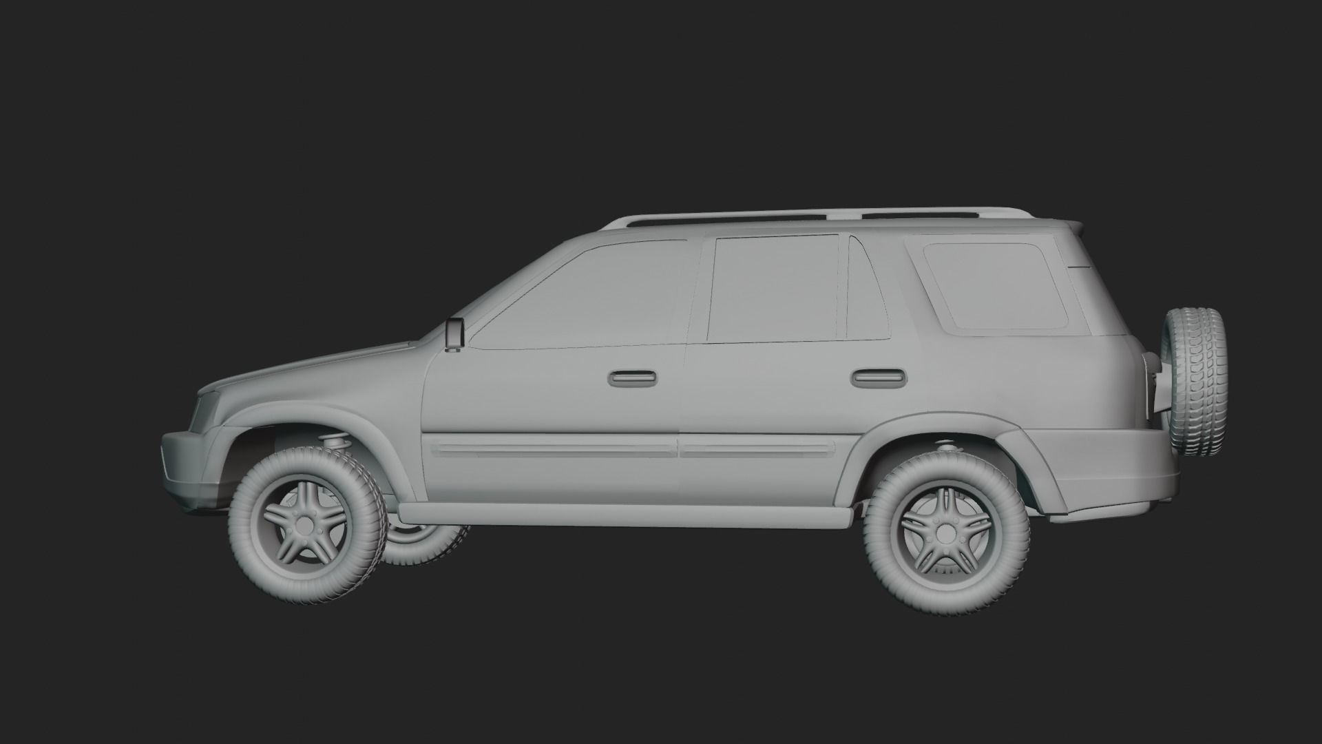 Hond Cr v CRV RD1 SUV 4x4 OFFROAD Car with basic interior free 3D model ...