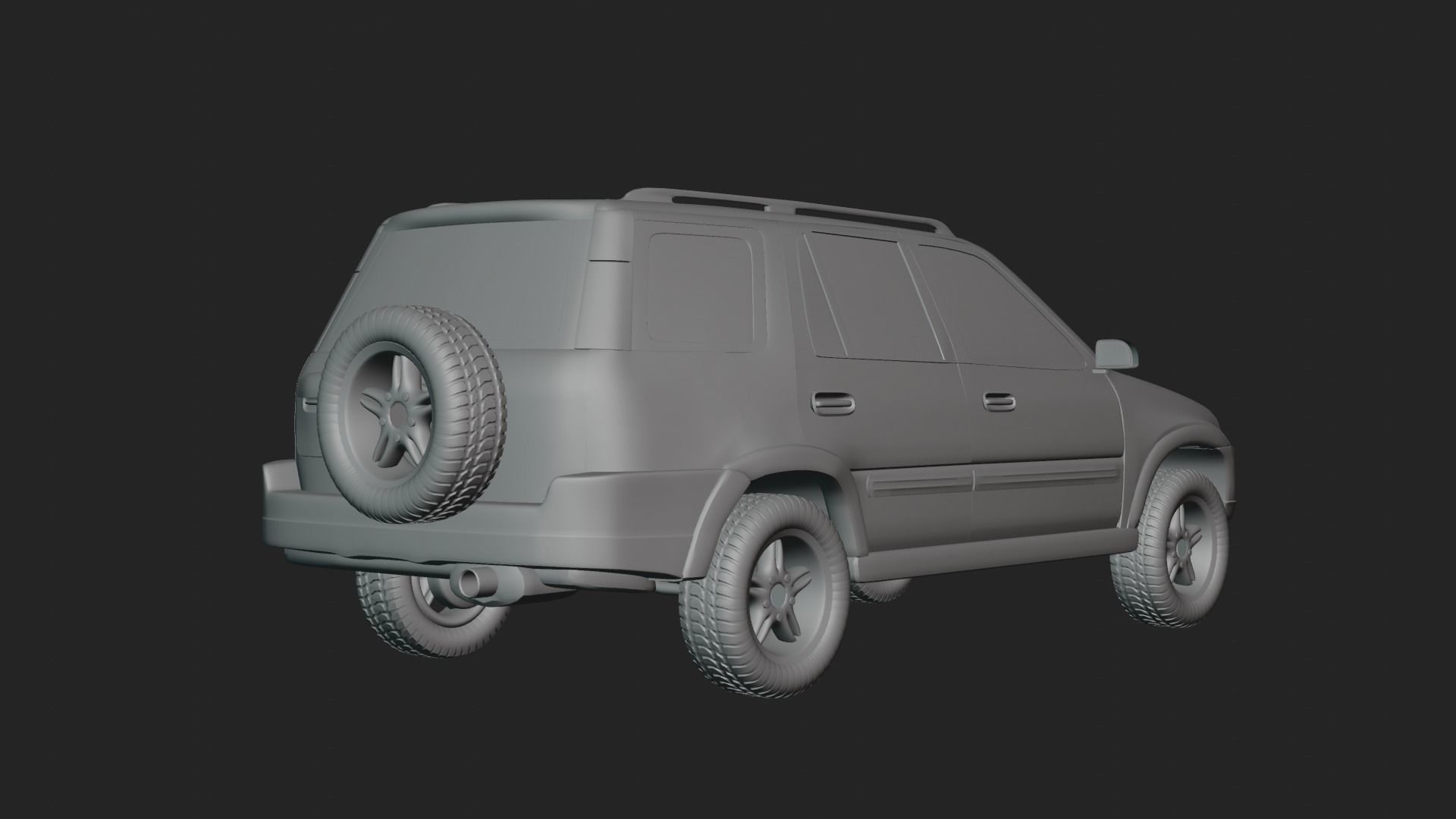 Hond Cr v CRV RD1 SUV 4x4 OFFROAD Car with basic interior free 3D model rigged | CGTrader
