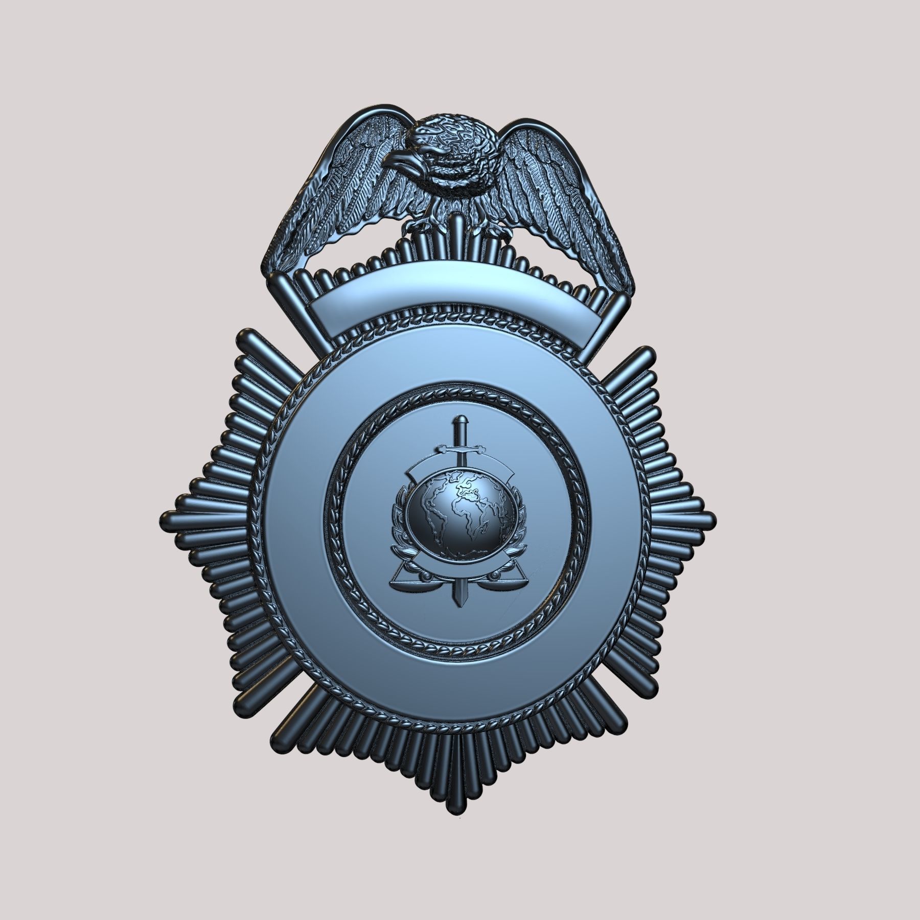 BADGE with eagle 3D model 3D printable | CGTrader