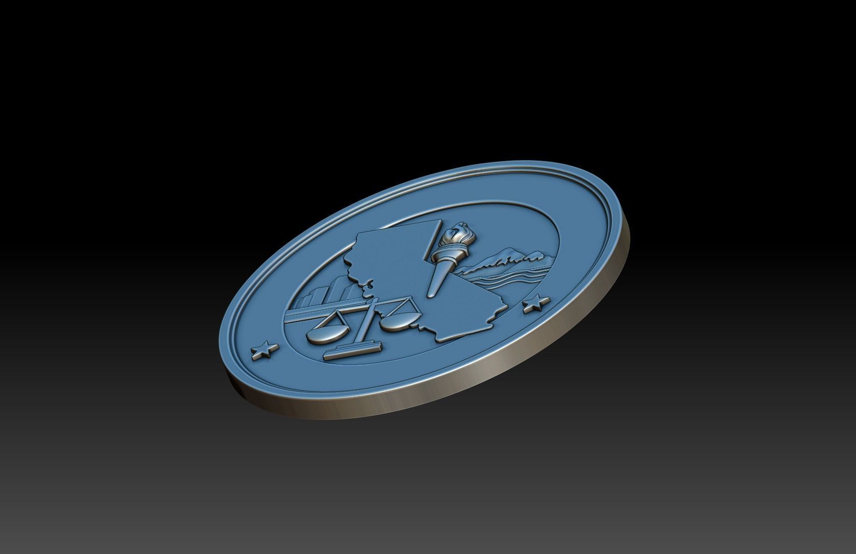 CDCR Seal 3D model 3D printable | CGTrader
