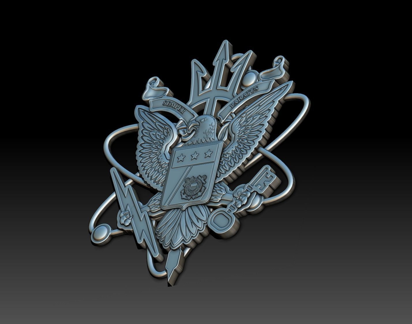 Eagle emblem 3D model 3D printable | CGTrader