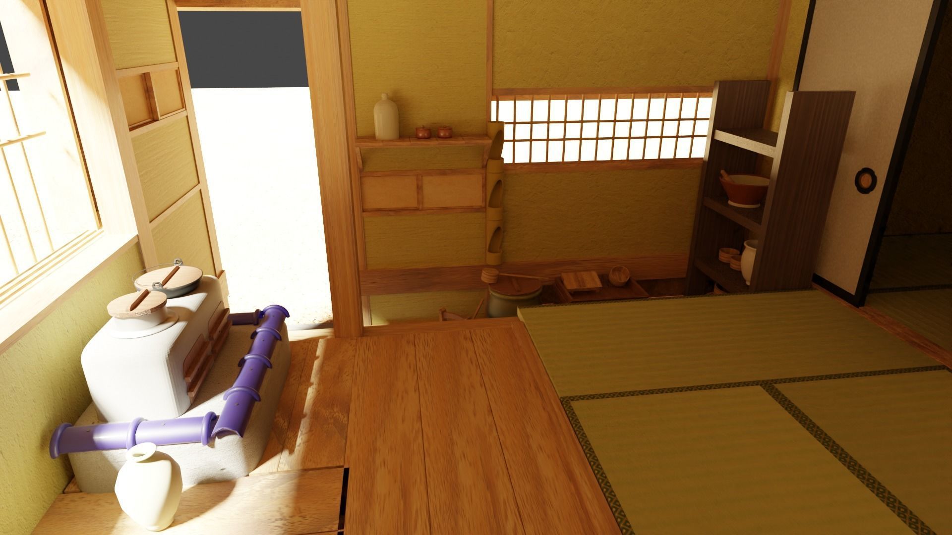 Japanese standard house in early 20 century 3D model | CGTrader