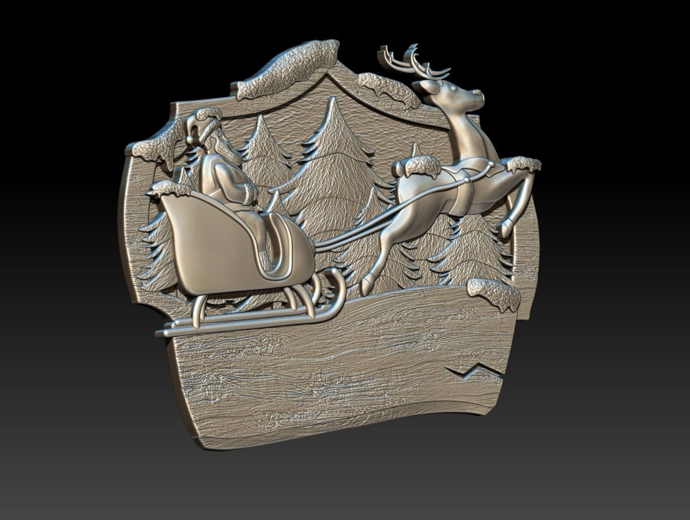 Santa Logo 3D model 3D printable | CGTrader