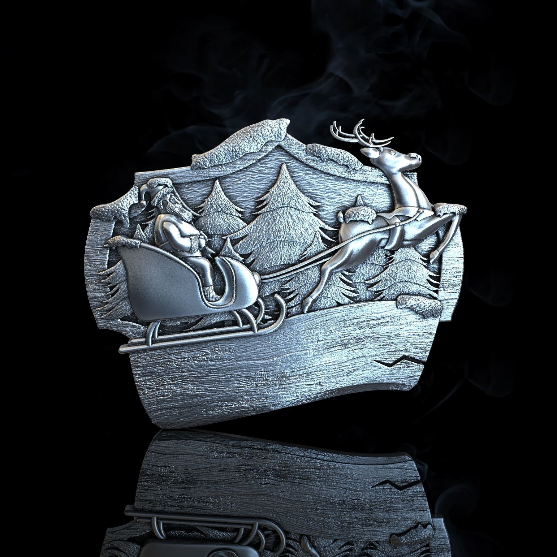 Santa Logo 3D model 3D printable | CGTrader