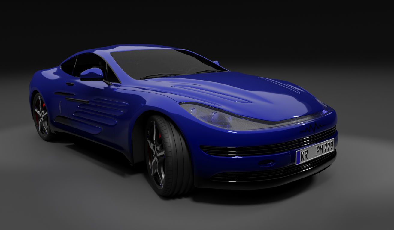 Concept car LSD 3D model rigged | CGTrader