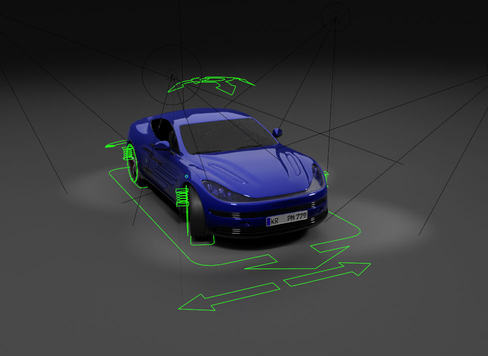 Concept car LSD 3D model rigged | CGTrader