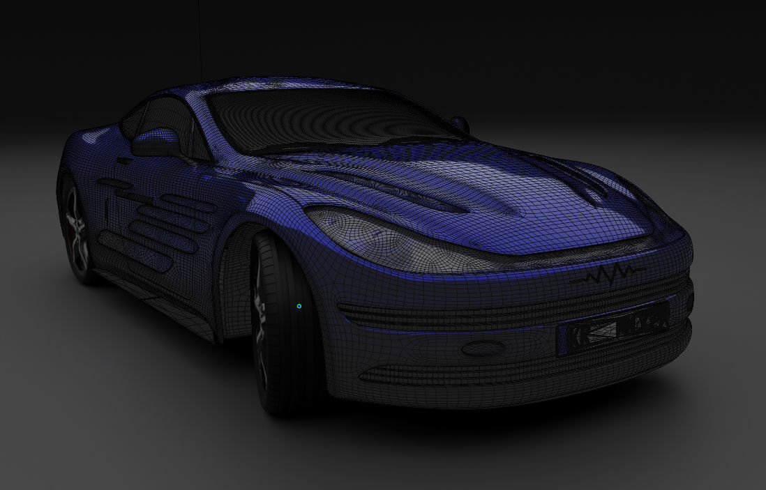 Concept car LSD 3D model rigged | CGTrader