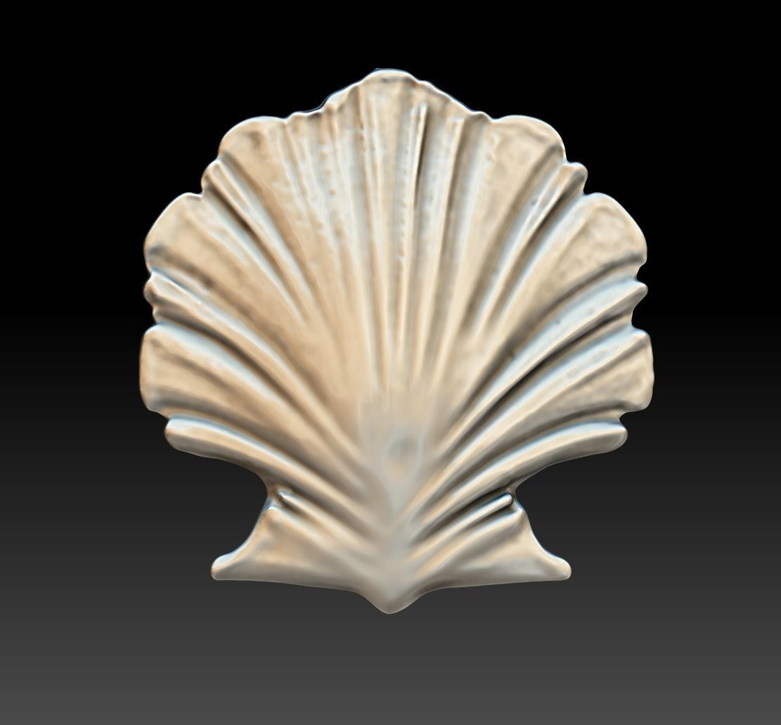 Shell silver 3D model 3D printable | CGTrader