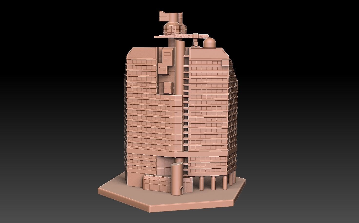 Lilla Bommen Swedish Skyscraper 3D model 3D printable | CGTrader